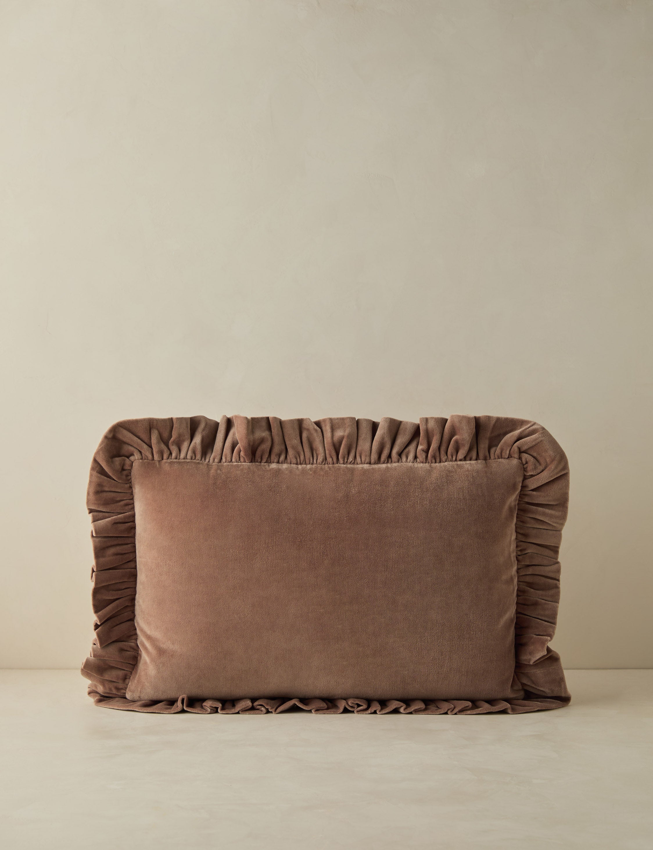 Mauree Ruffled Velvet Pillow