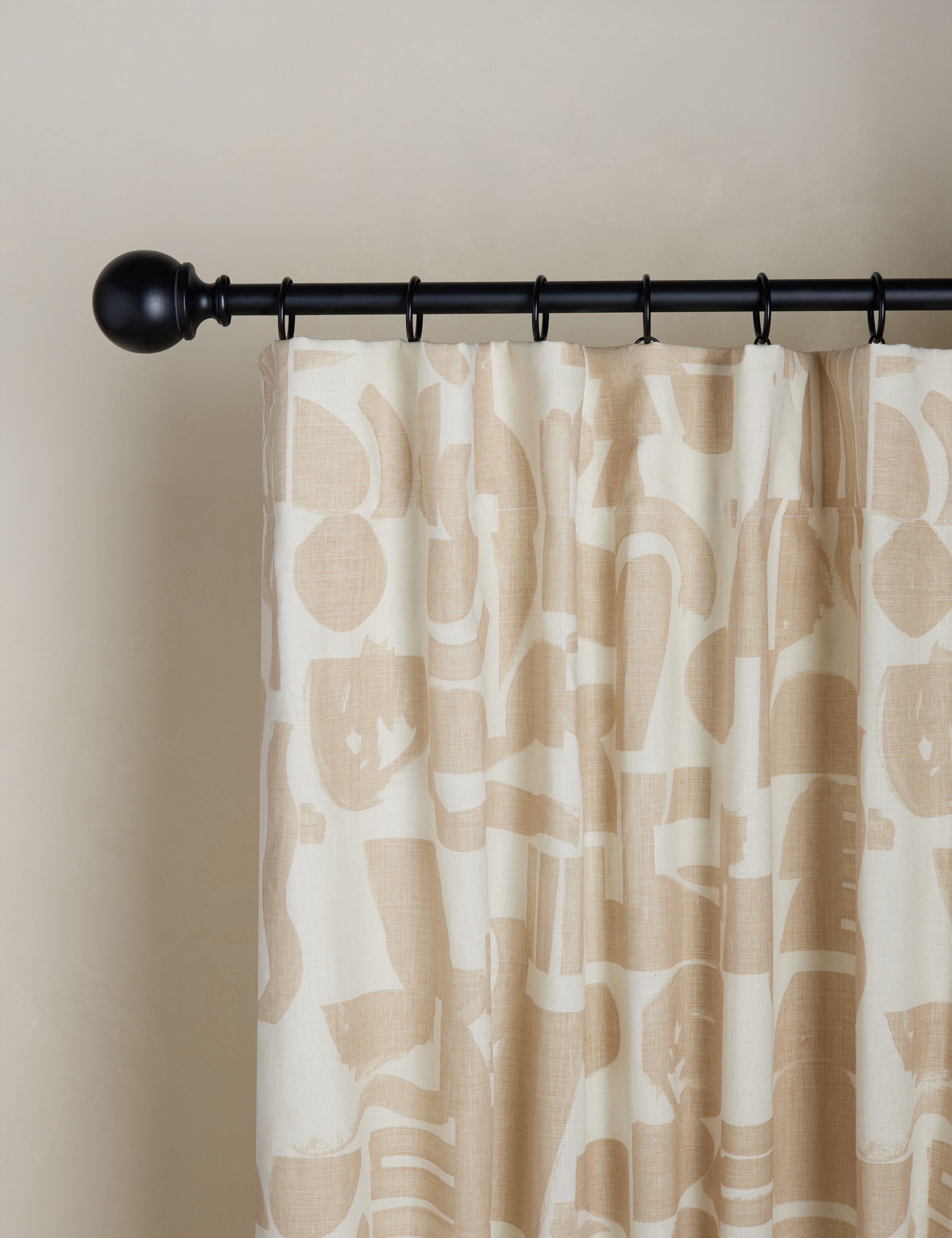 Organic Shapes Linen Curtain Panel by Sarah Sherman Samuel