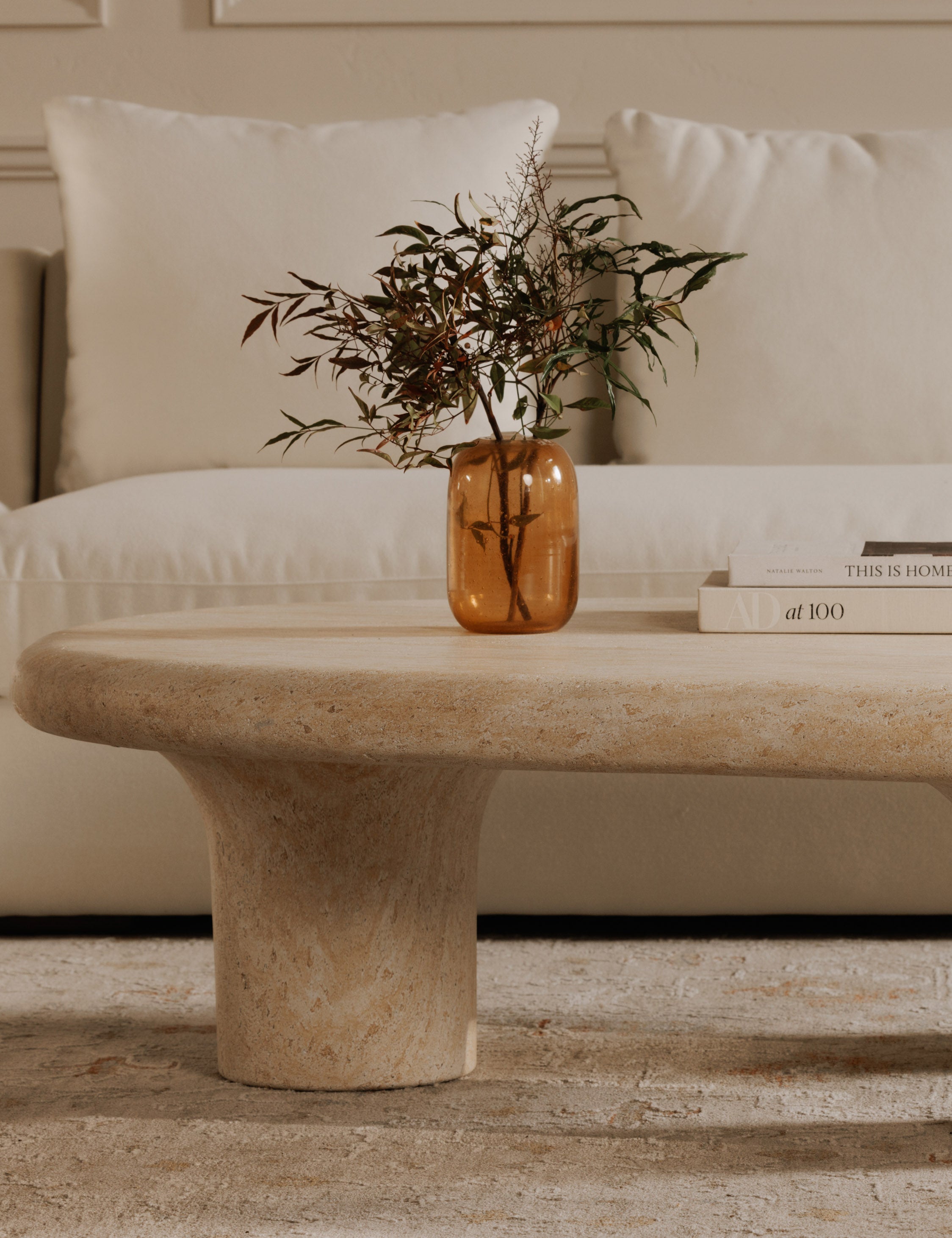 Bertie Amber Glass Vase