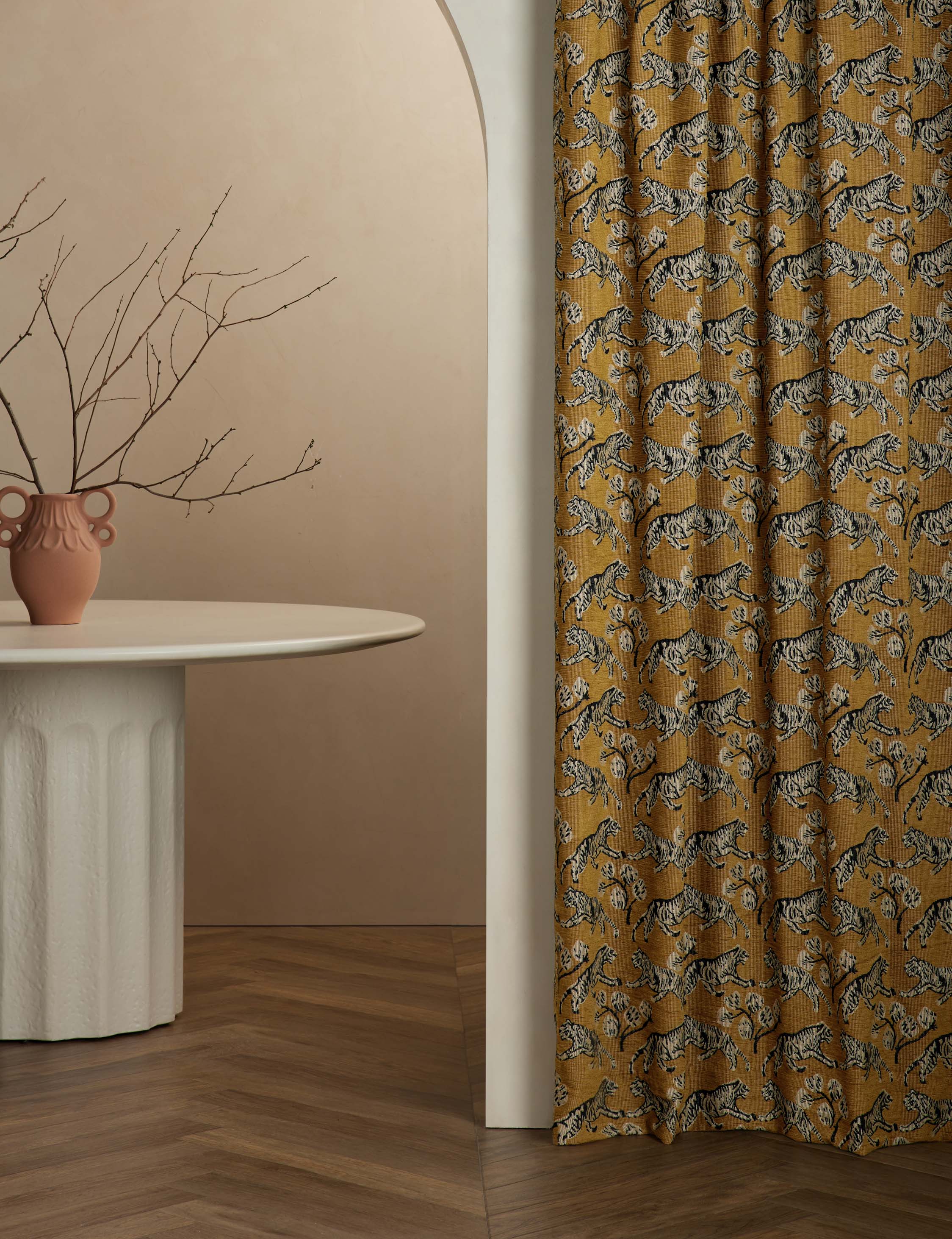 Tiger Curtain Panel by Sarah Sherman Samuel