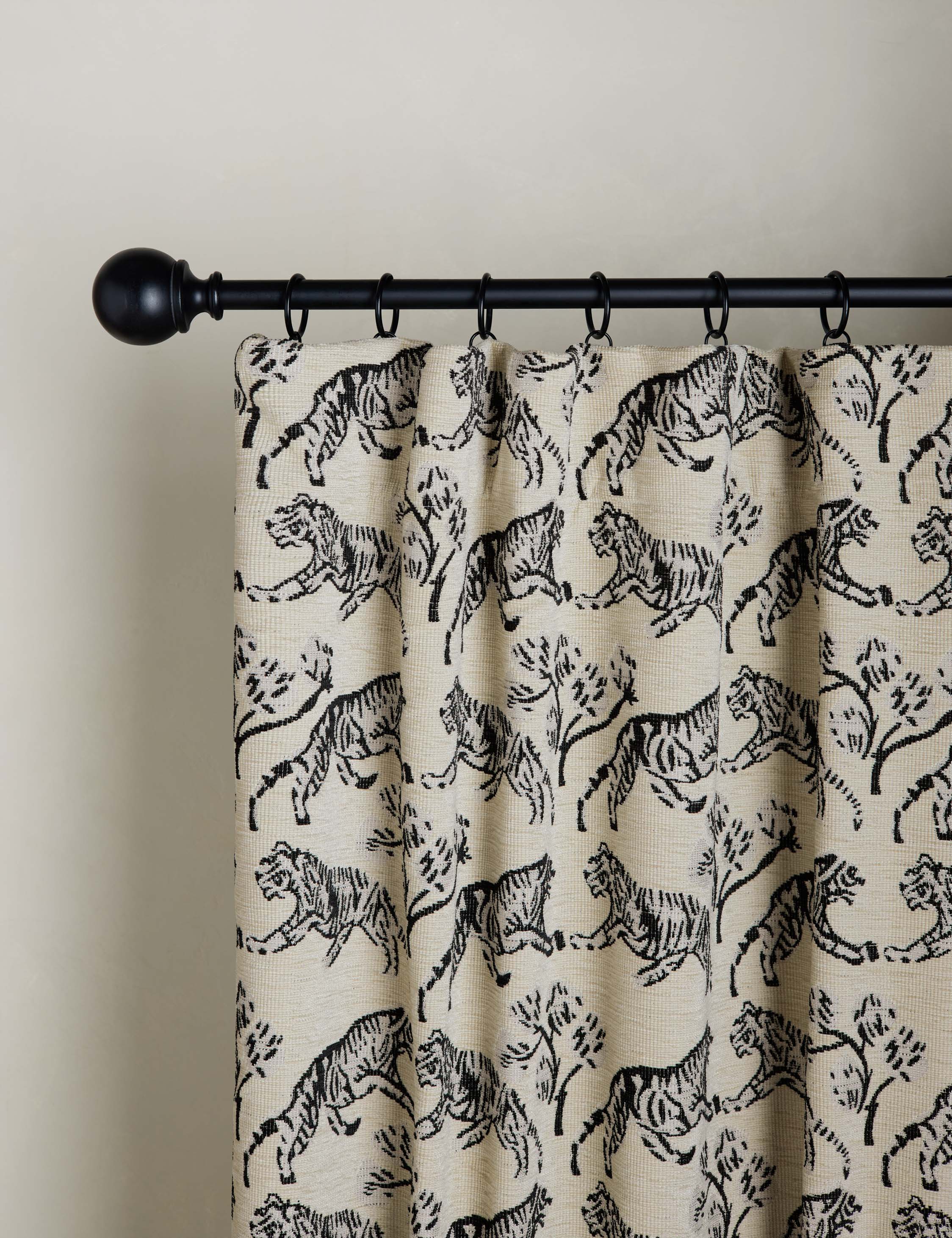 Tiger Jacquard Curtain Panel by Sarah Sherman Samuel