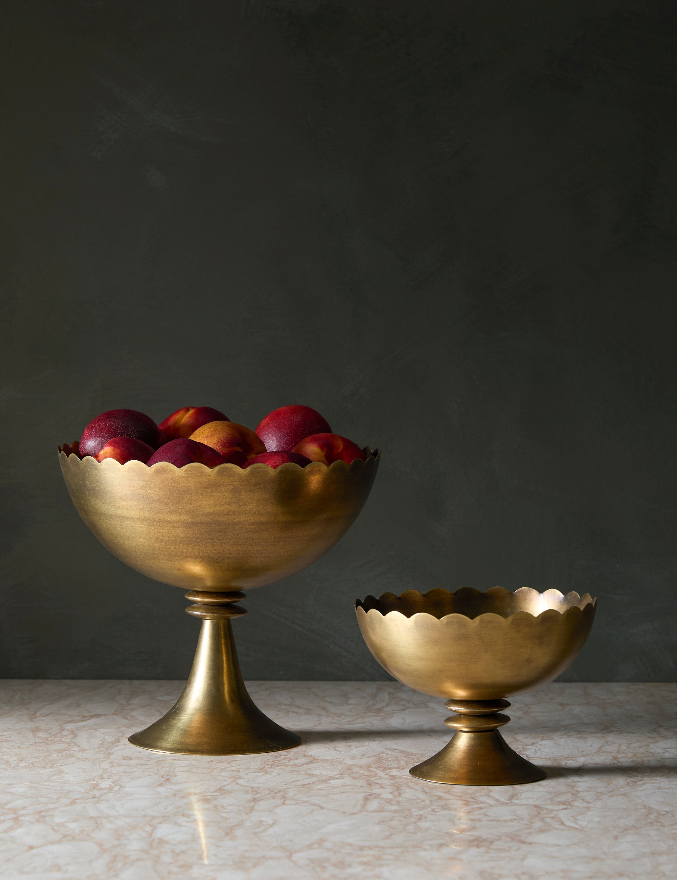 Villers Scalloped Compote Bowls (Set of 2)