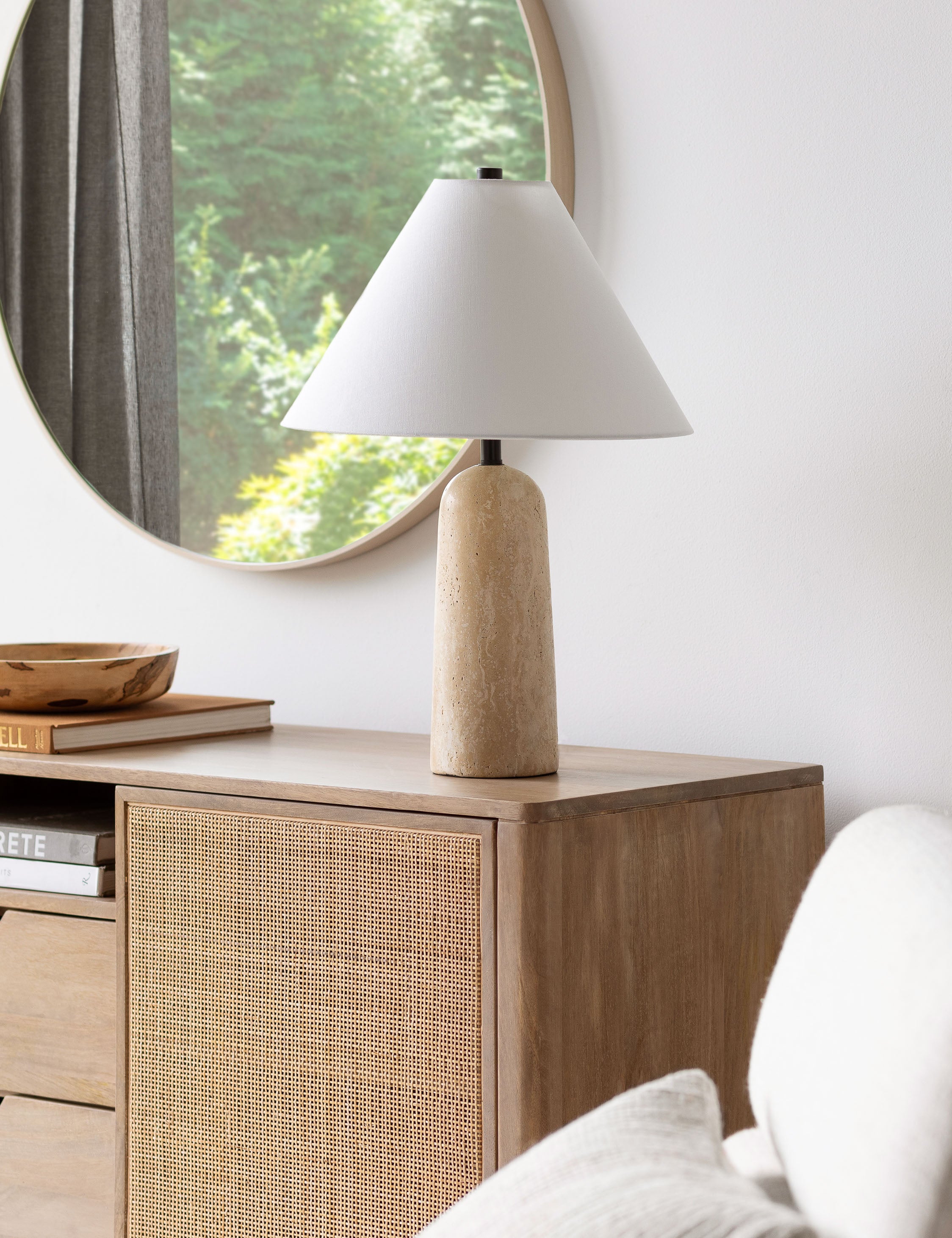 Markov Travertine Table Lamp