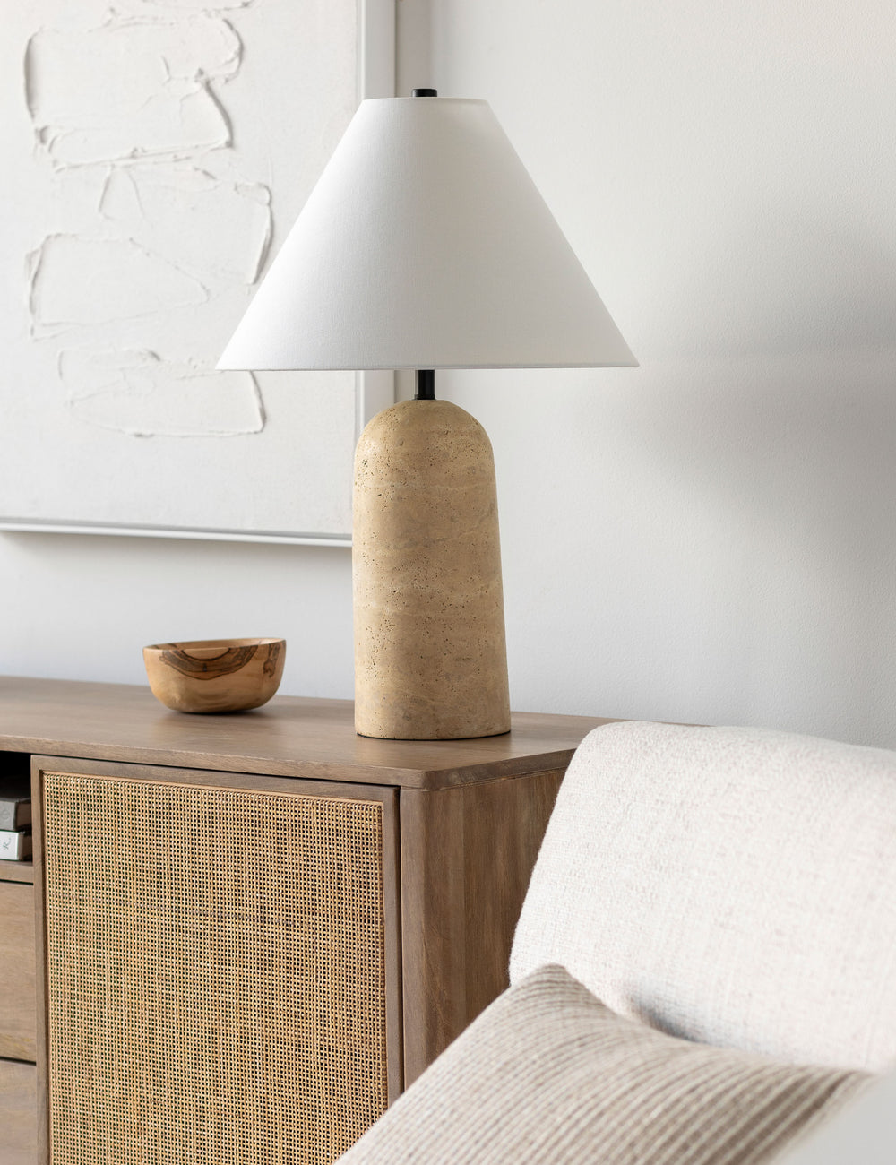 Markov Travertine Table Lamp