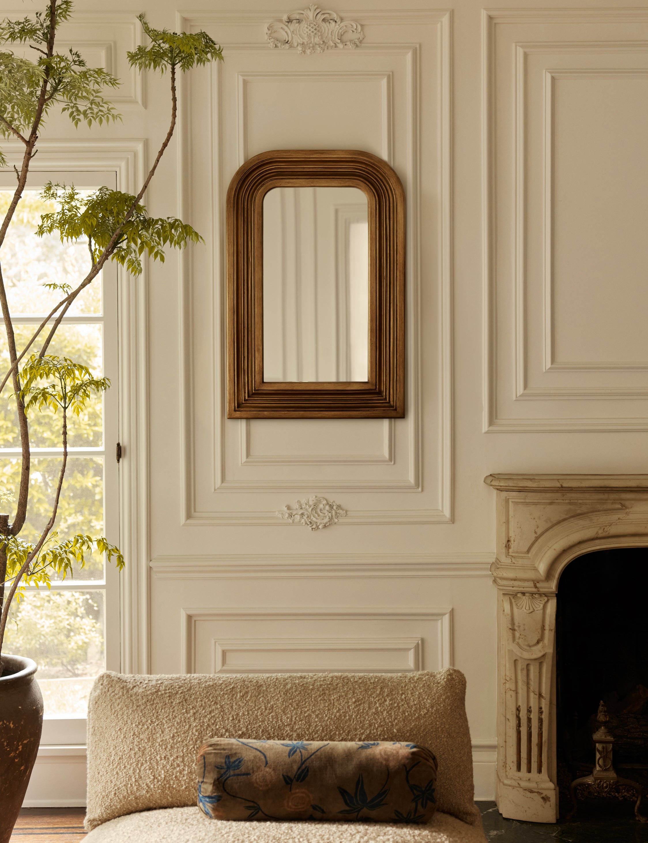 Haisley Gold Resin Mirror
