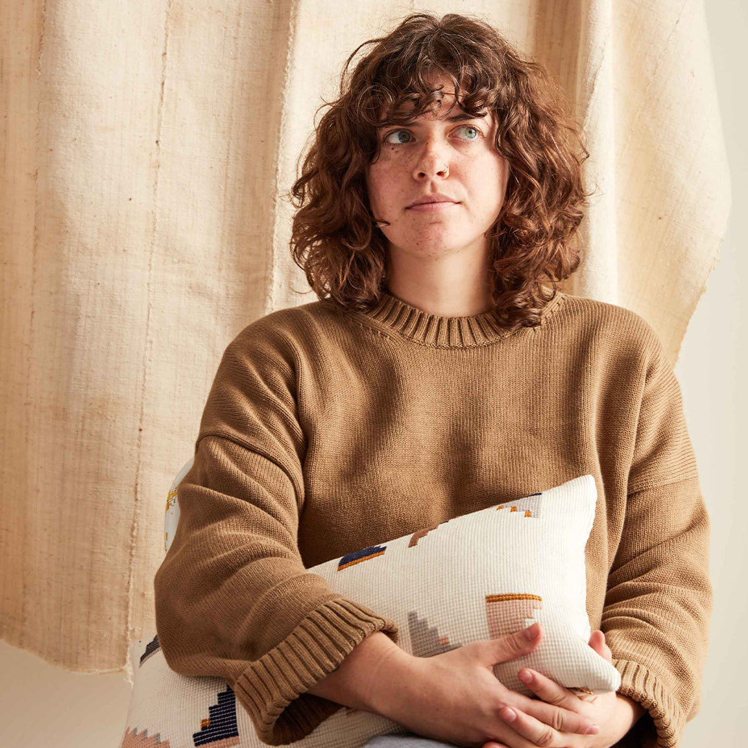 Dash Neutral Striped Table Runner by Minna