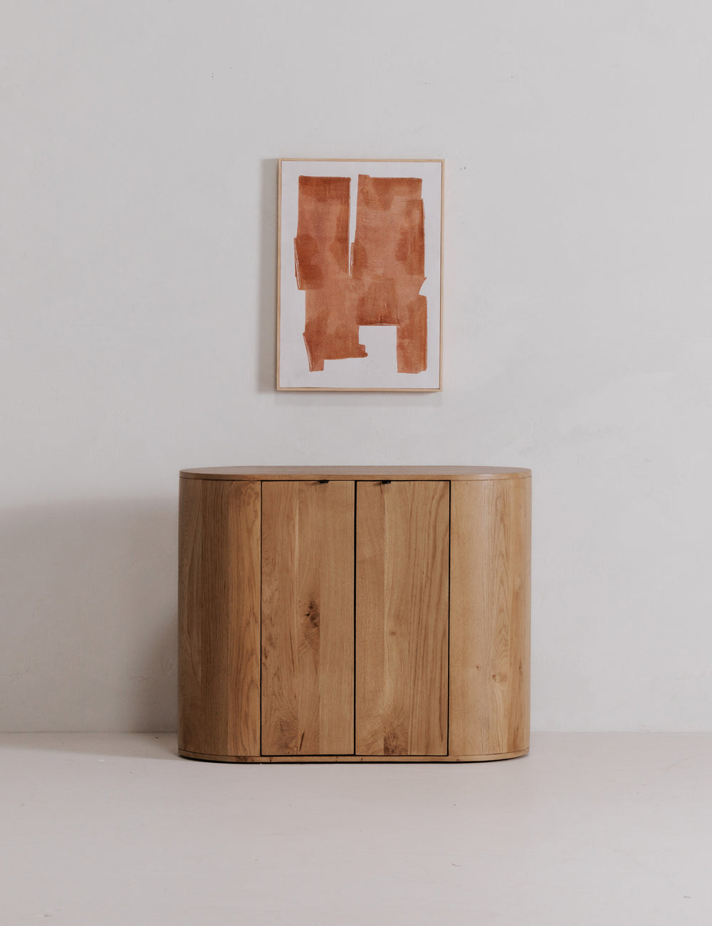 Kono Curved Oak Cabinet