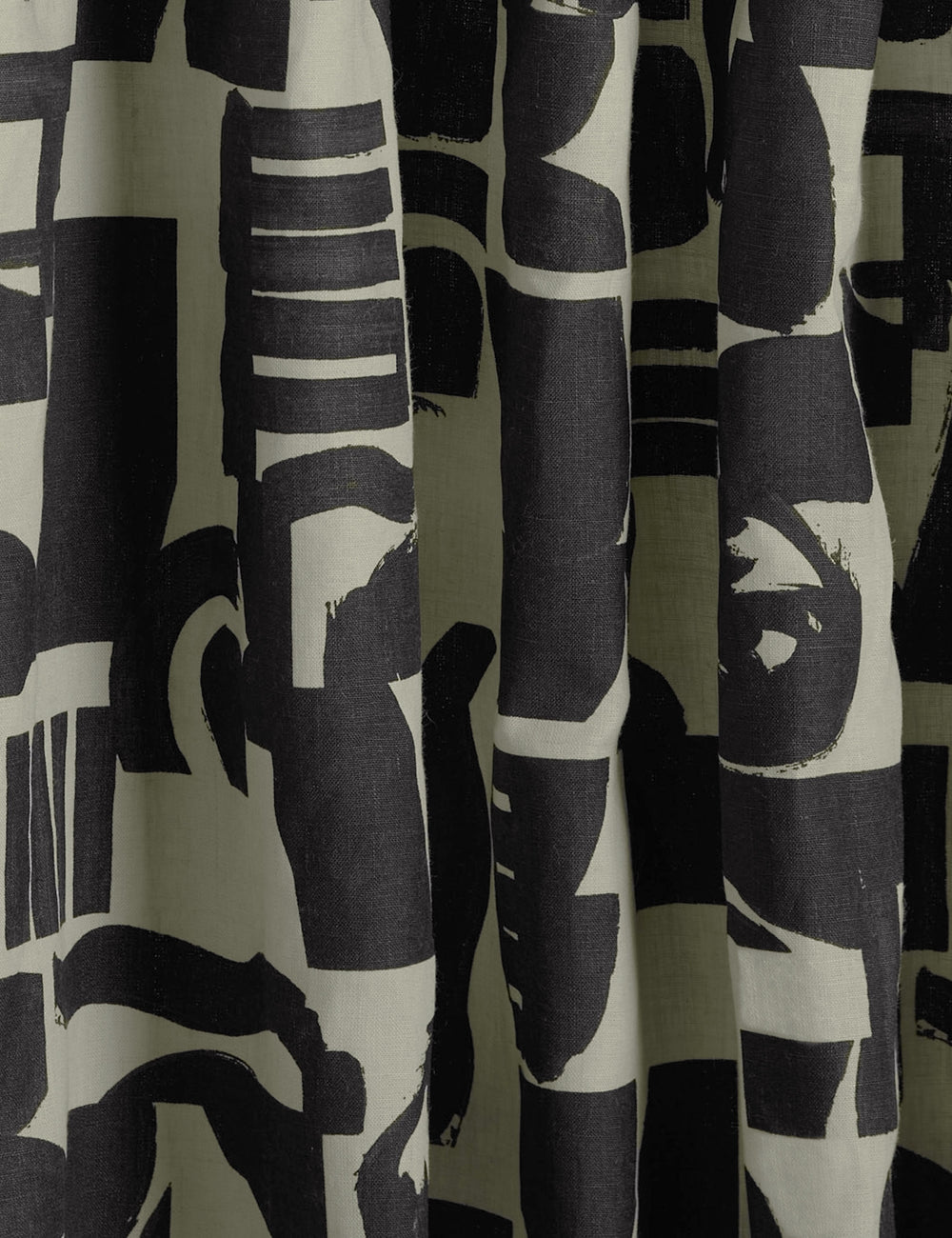 Organic Shapes Linen Curtain Panel by Sarah Sherman Samuel