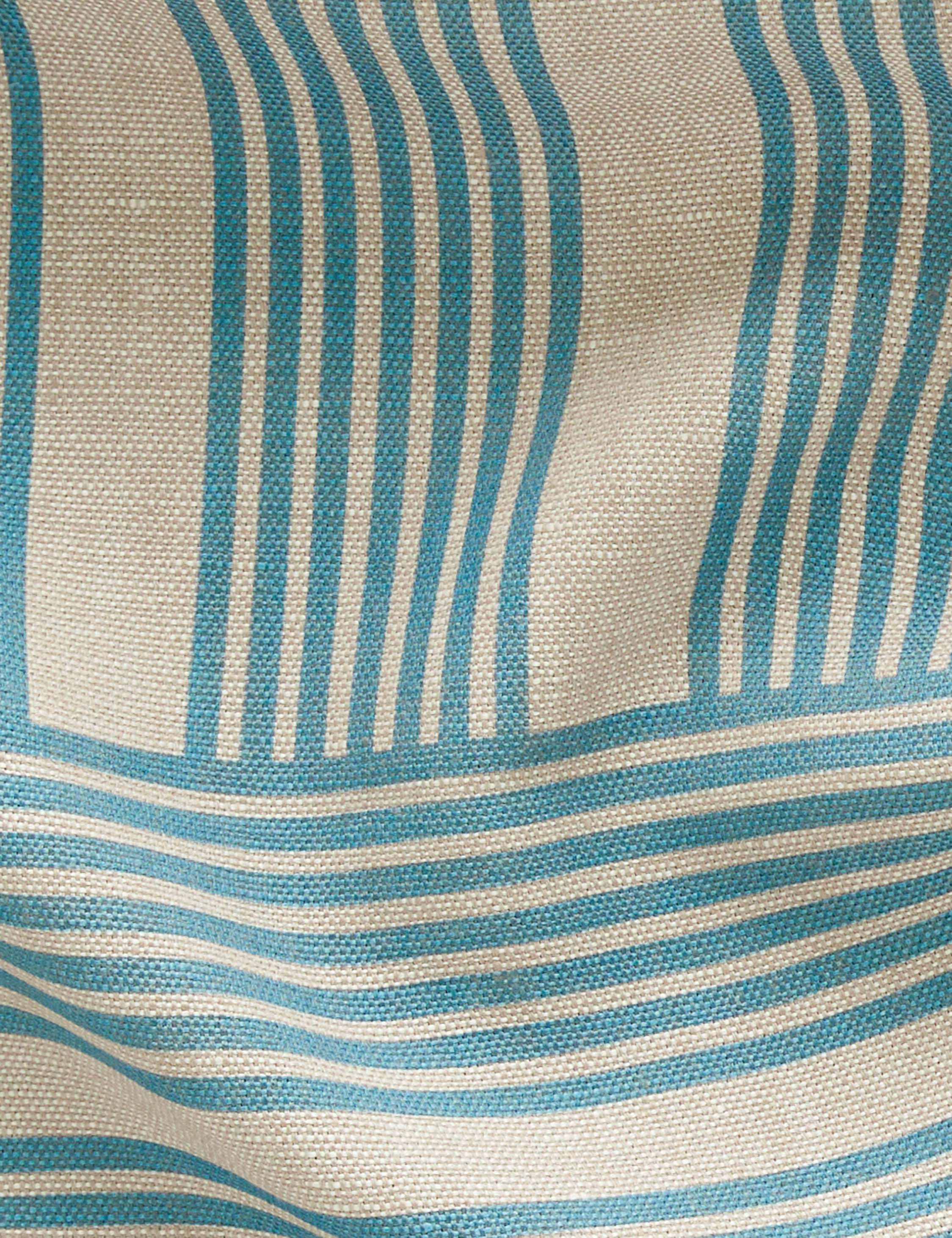 Roman Holiday Grid on Flax Linen Fabric by Wallshoppe
