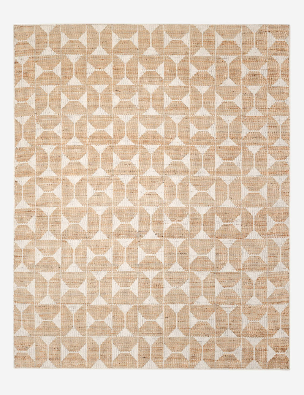 Kriska Hand-Knotted Jute-Blend Geometric Rug