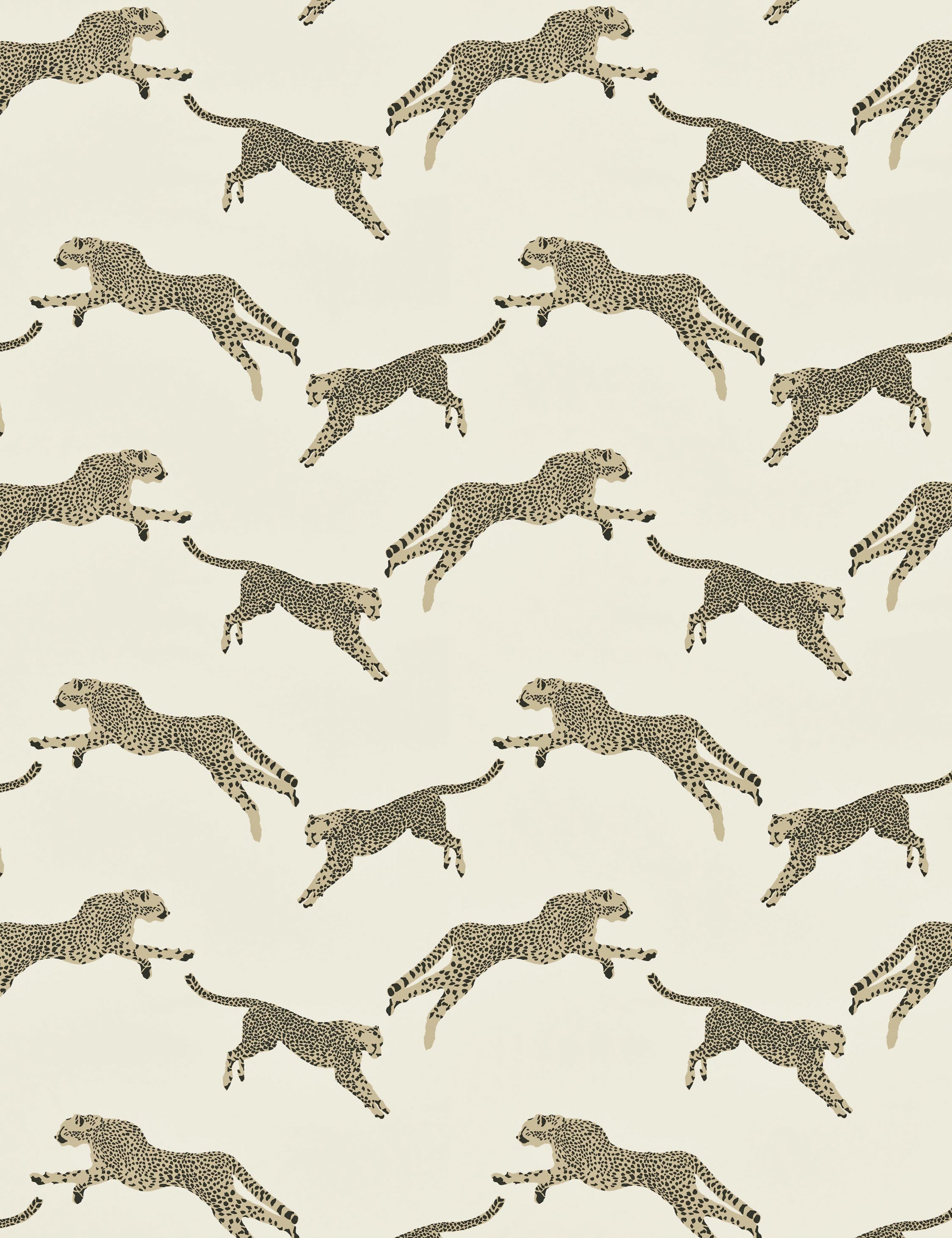 Leaping Cheetah Cotton Fabric by Scalamandre