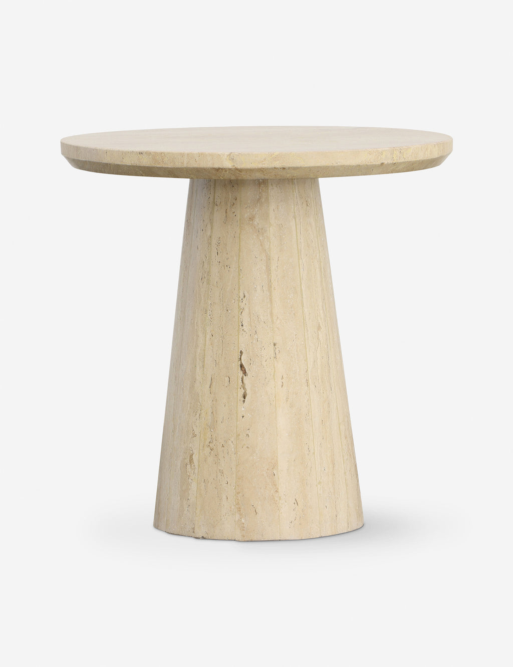 Kirchner Round Travertine Side Table