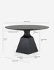 Shanay Black Wood + Stone Round Dining Table
