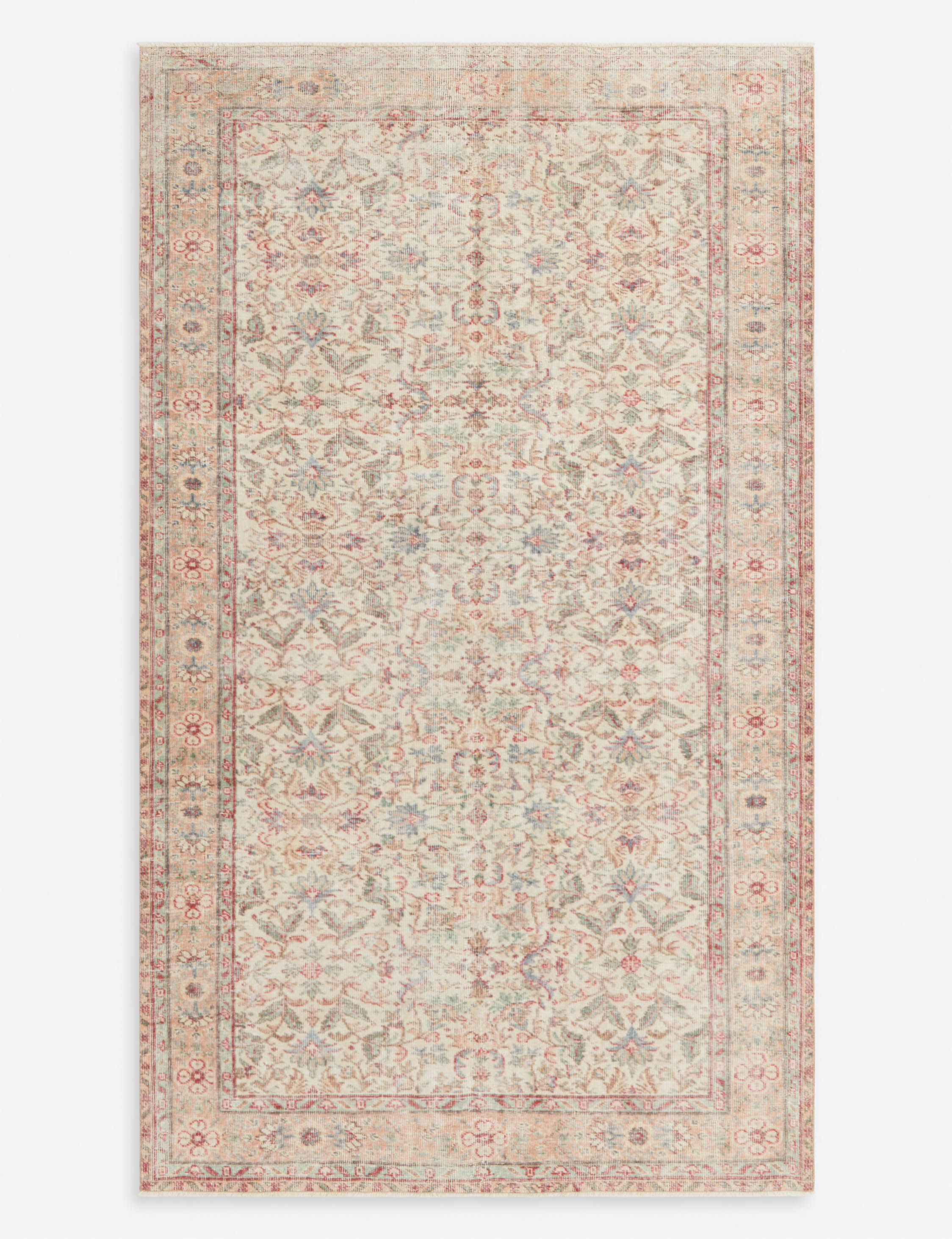 Vintage Turkish Hand-Knotted Wool Rug No. 289, 5'4" x 8'11"