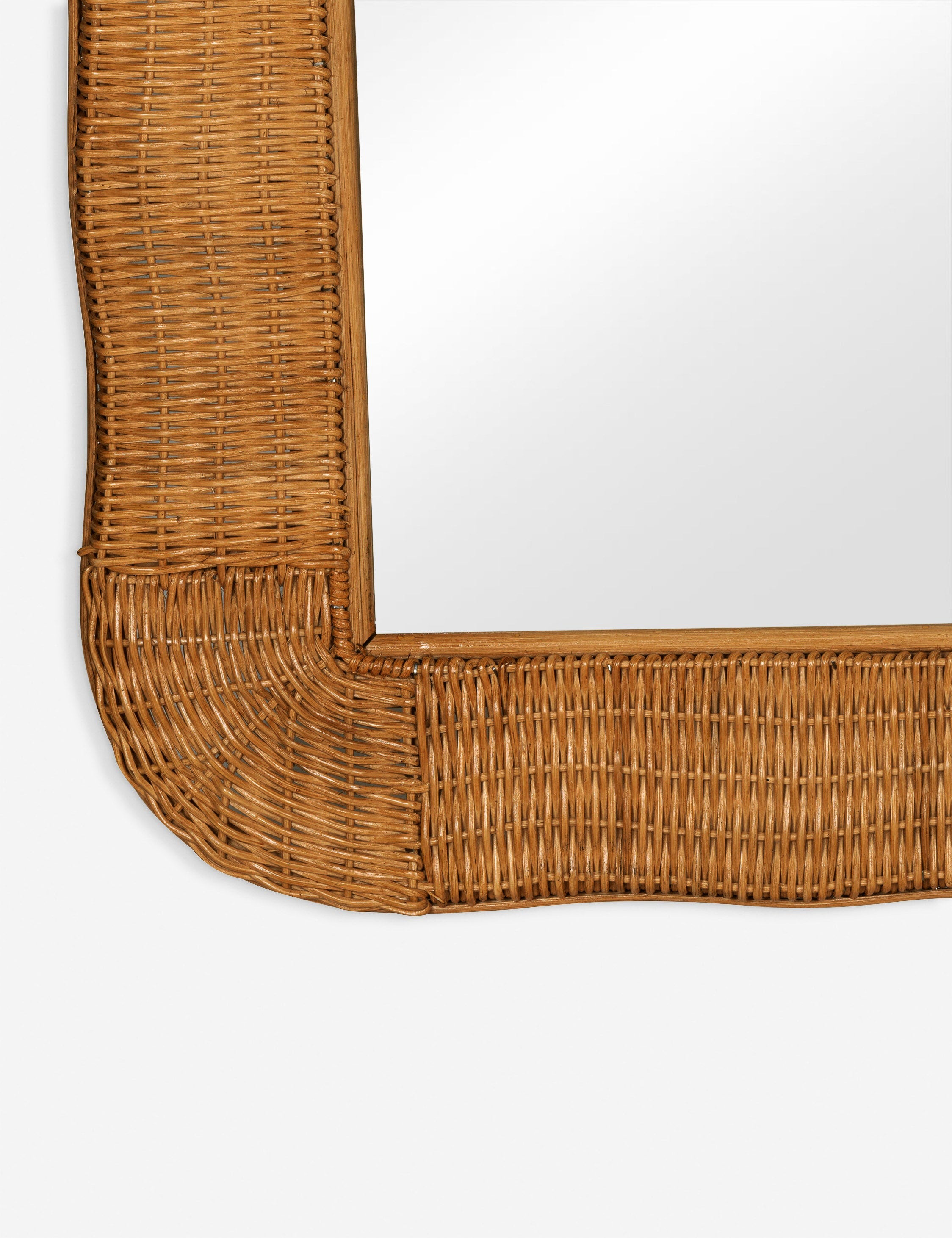 Yarely Woven Rattan Full Length Mirror