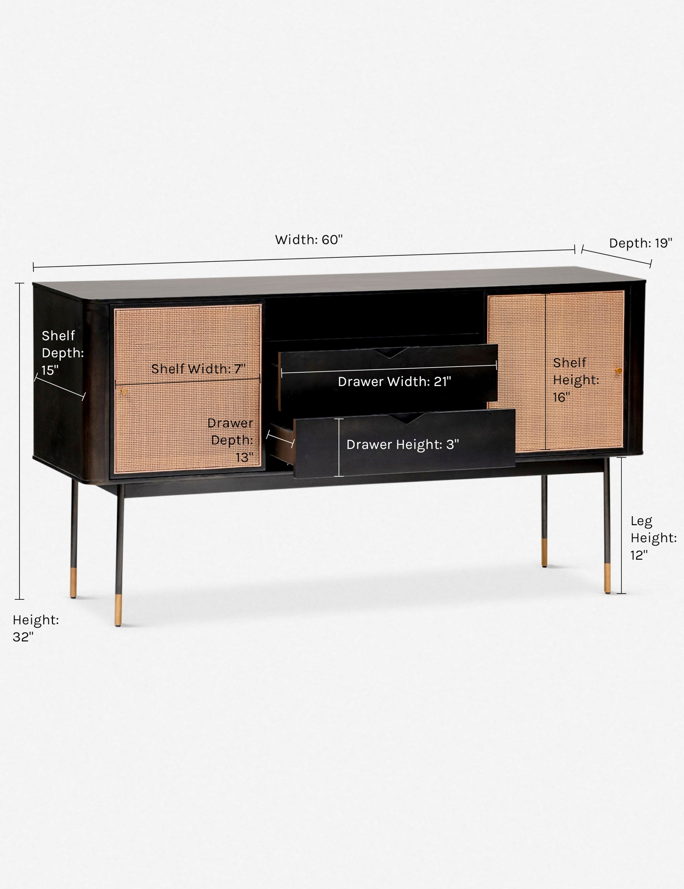 Zennie Wicker Sideboard