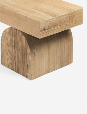 Laney Sculptural Wooden Bench