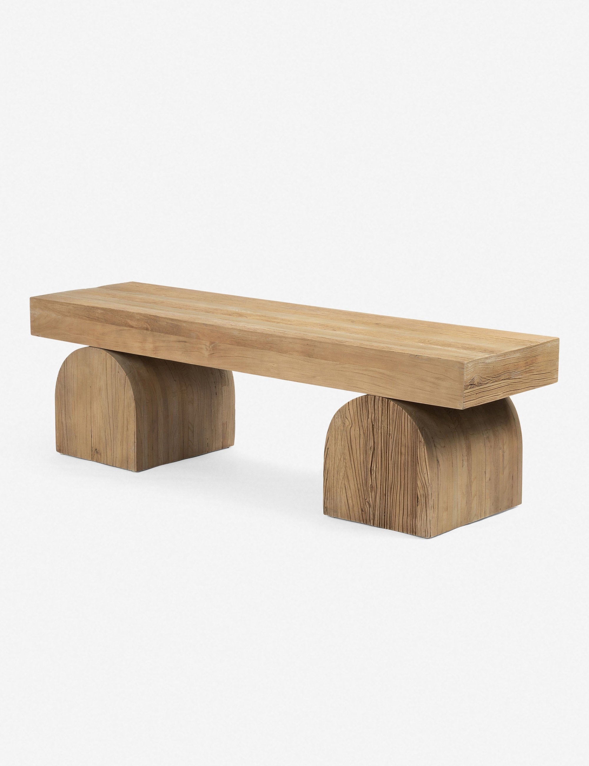 Laney Sculptural Wooden Bench