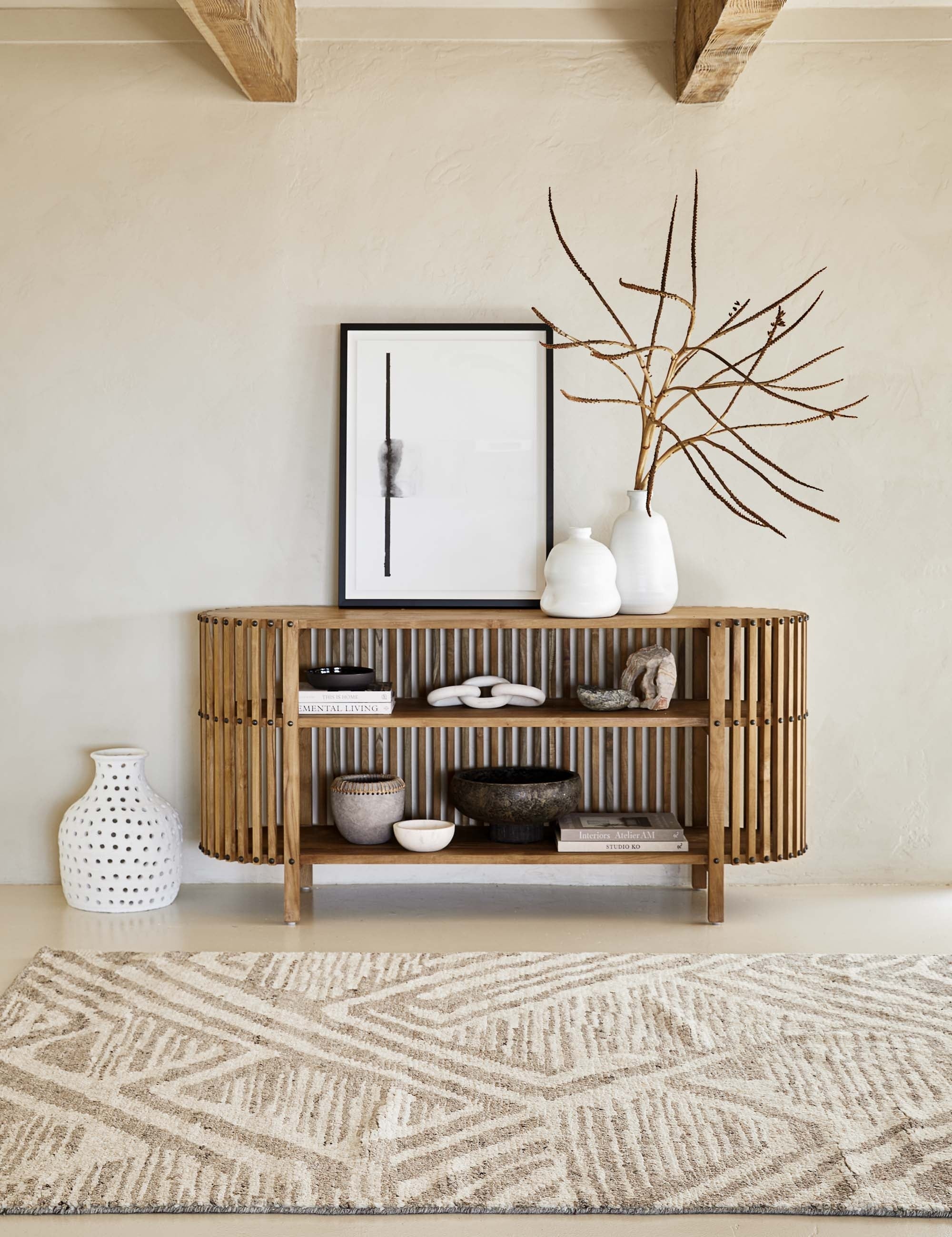 Vedima Slatted Console Table