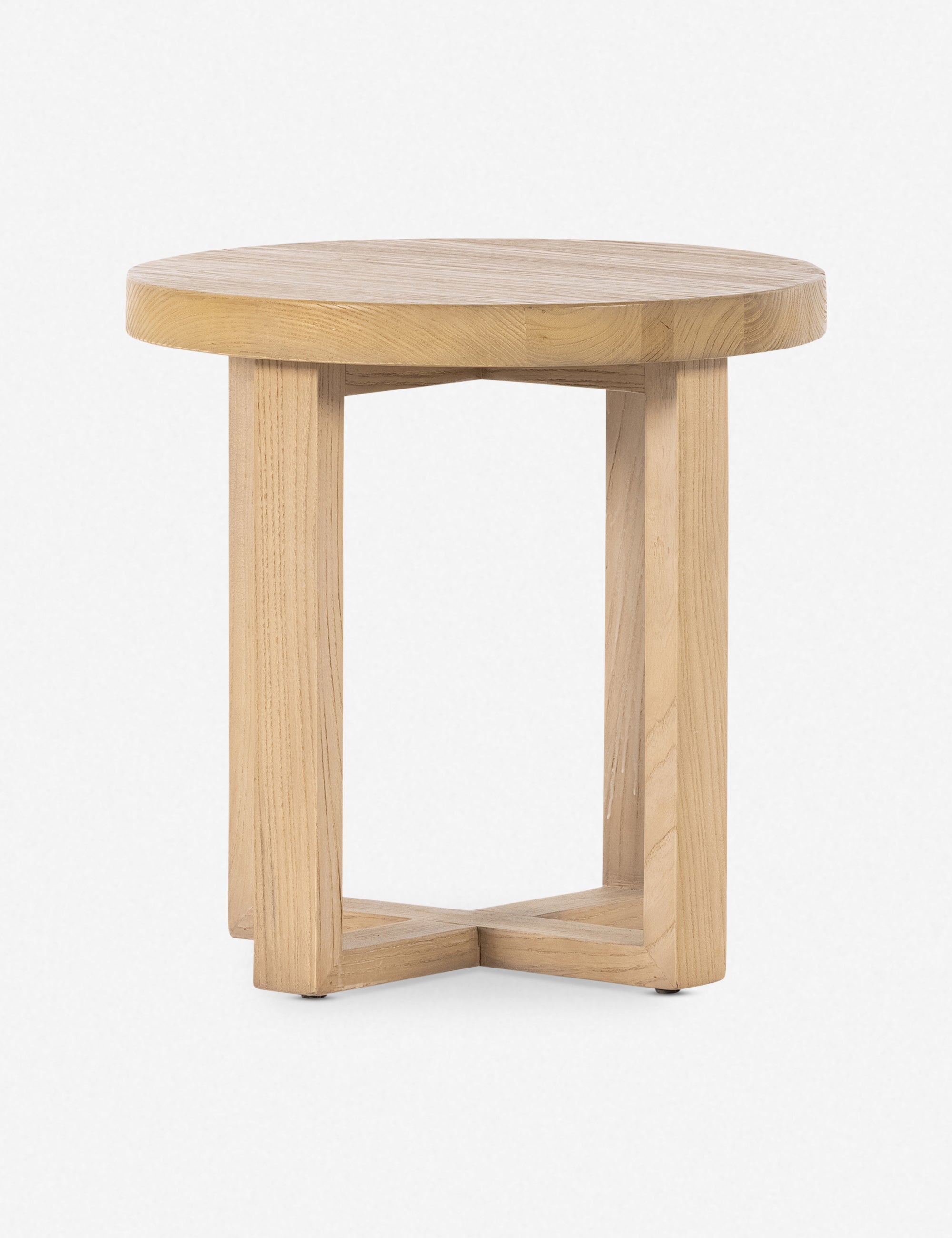 Sosa Round Light Wood Side Table