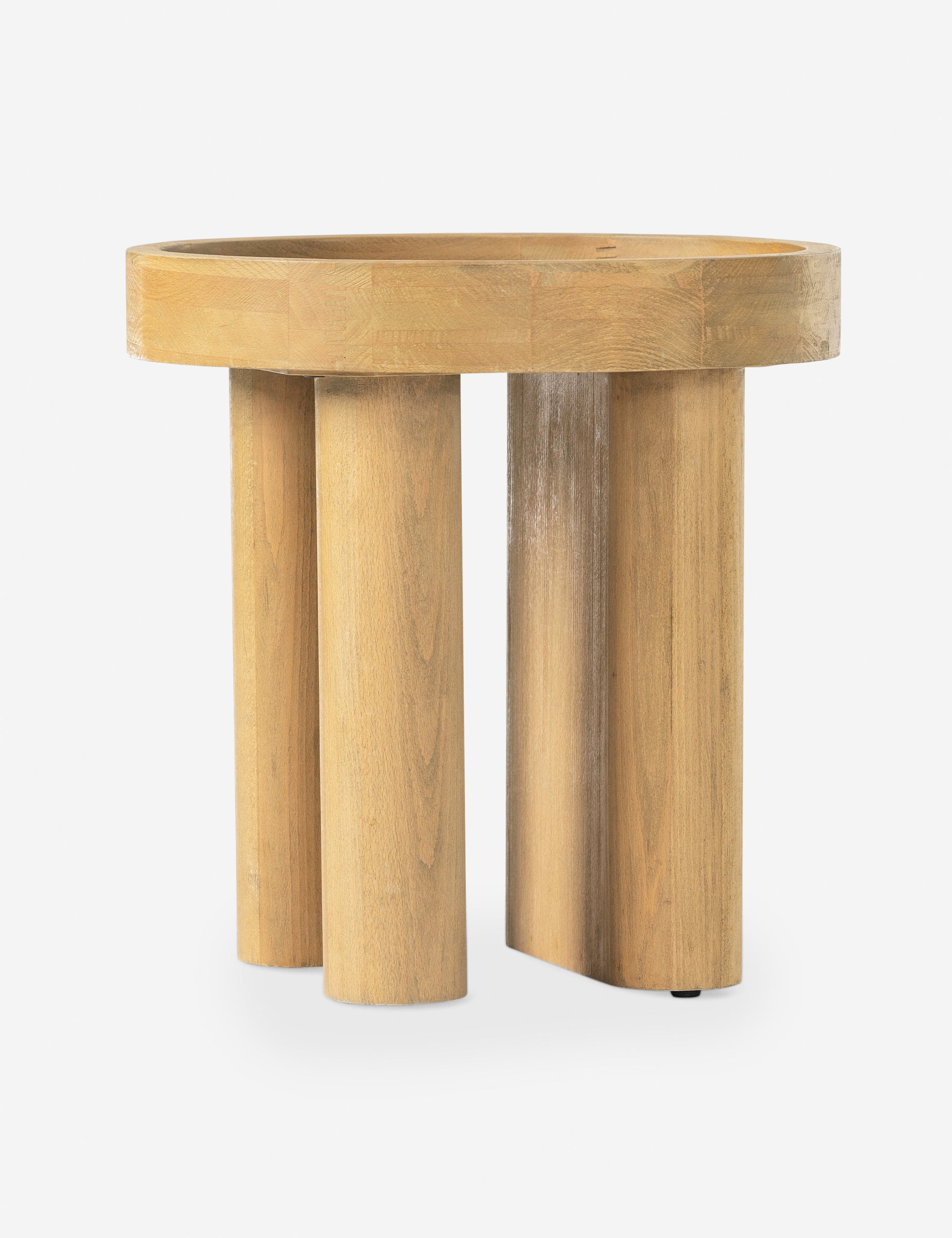 McNamara Sculptural Wood Side Table