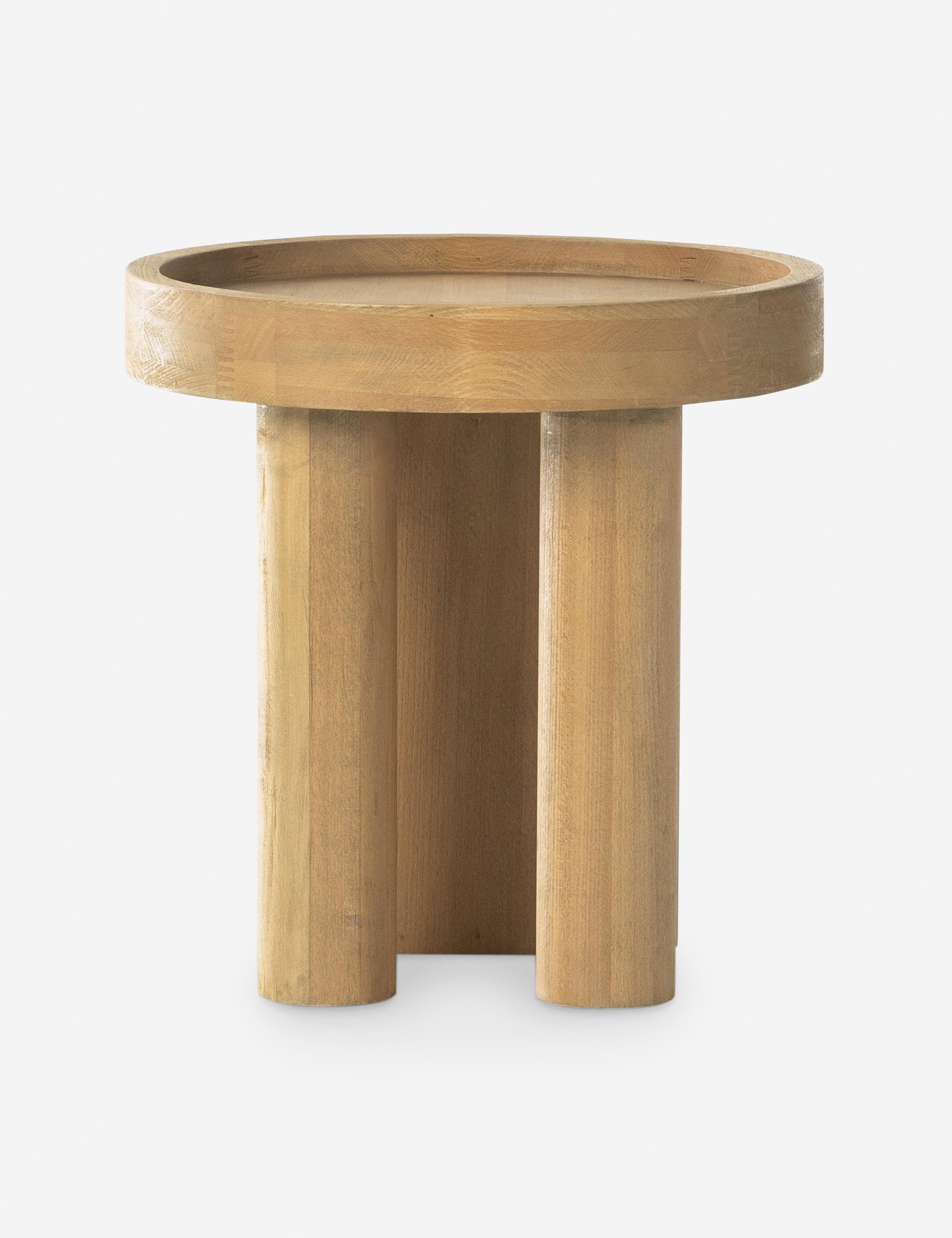 McNamara Sculptural Wood Side Table