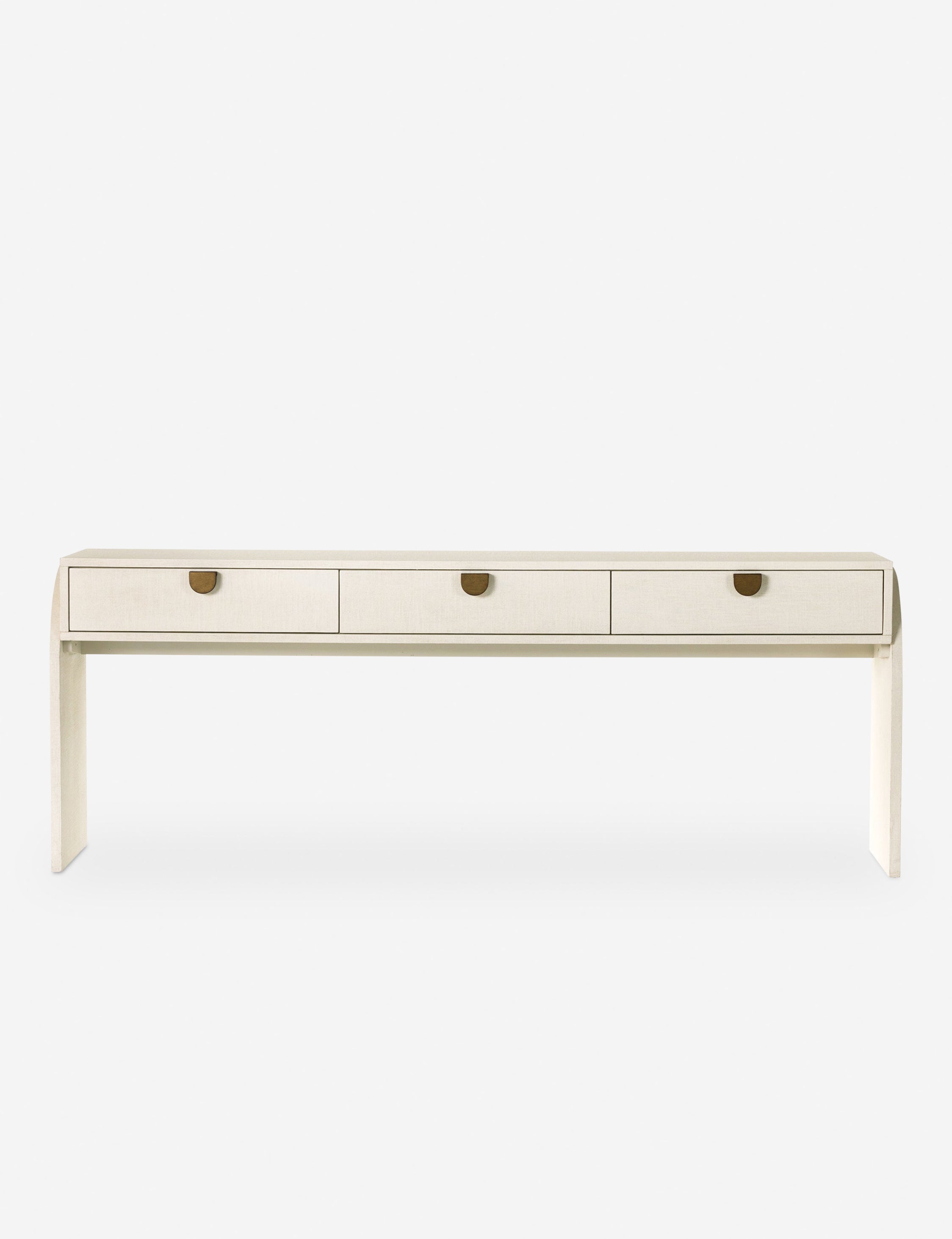 Padilla Arched Linen Covered Console Table