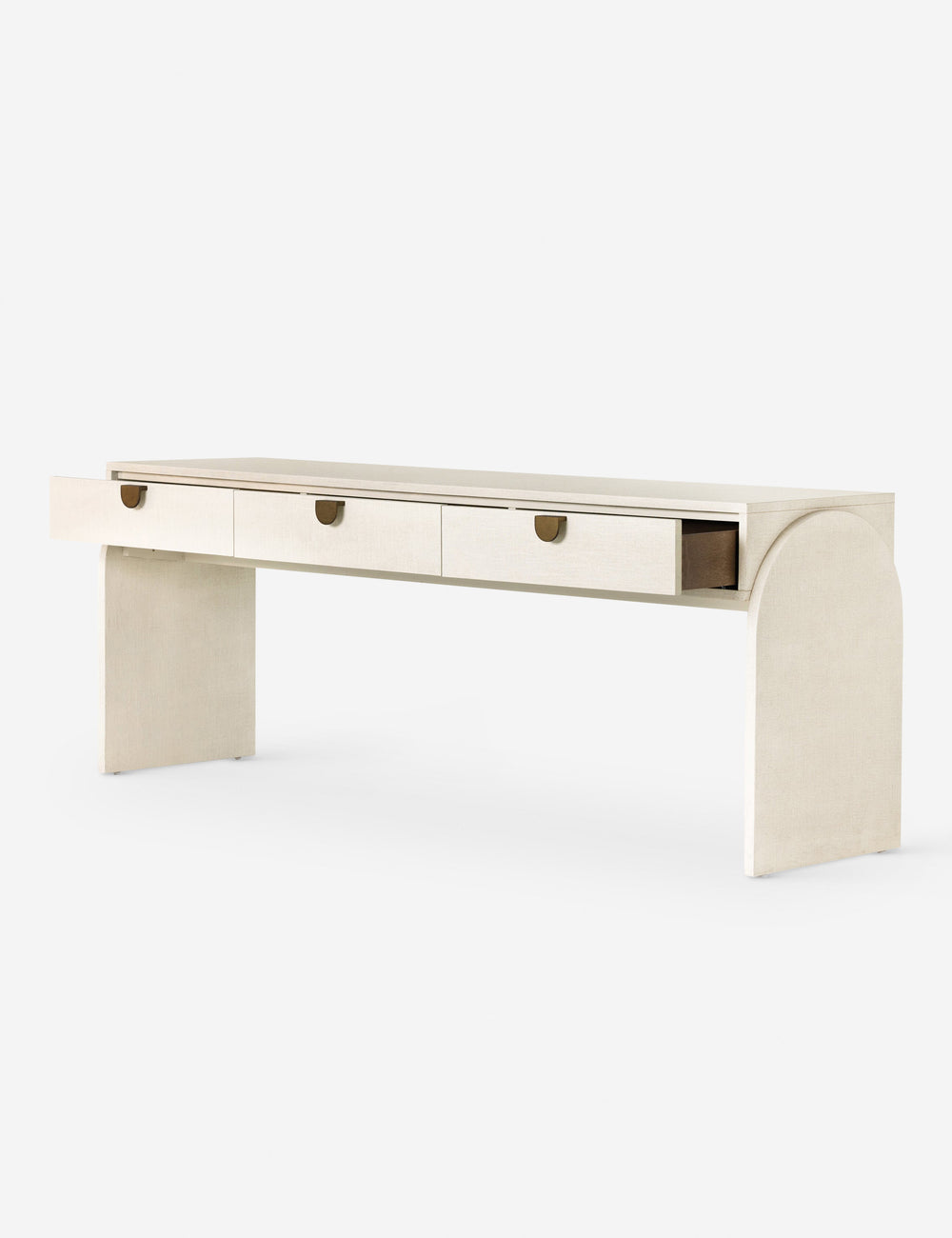 Padilla Arched Linen Covered Console Table