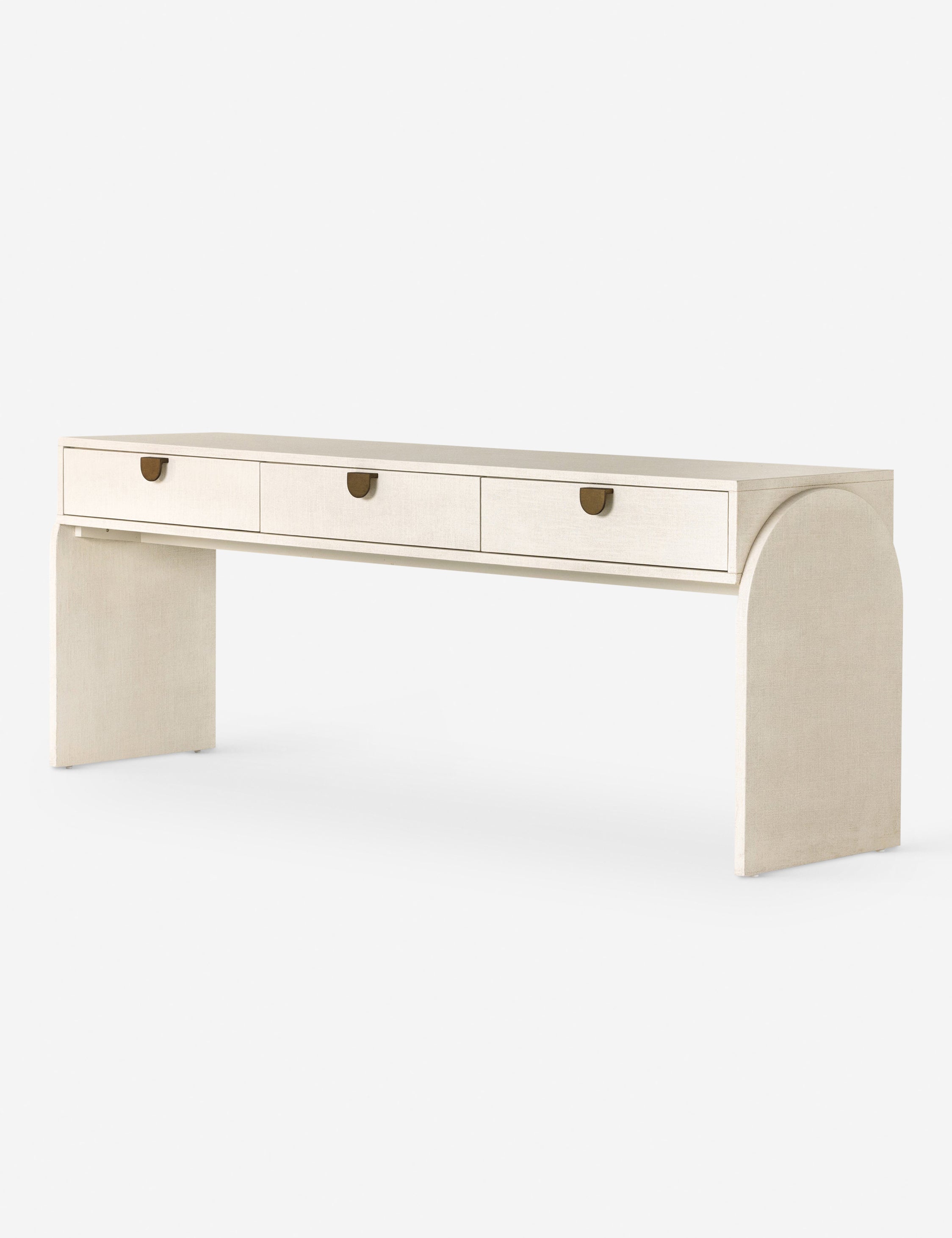 Padilla Arched Linen Covered Console Table