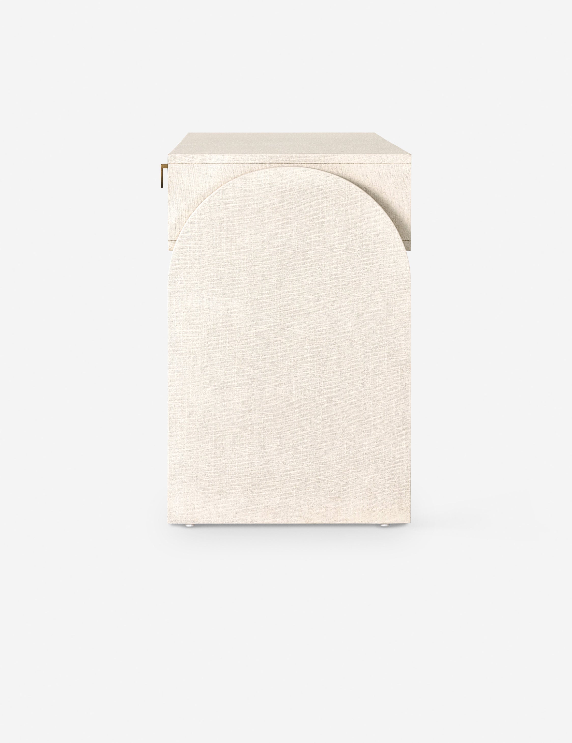 Padilla Arched Linen Covered Console Table