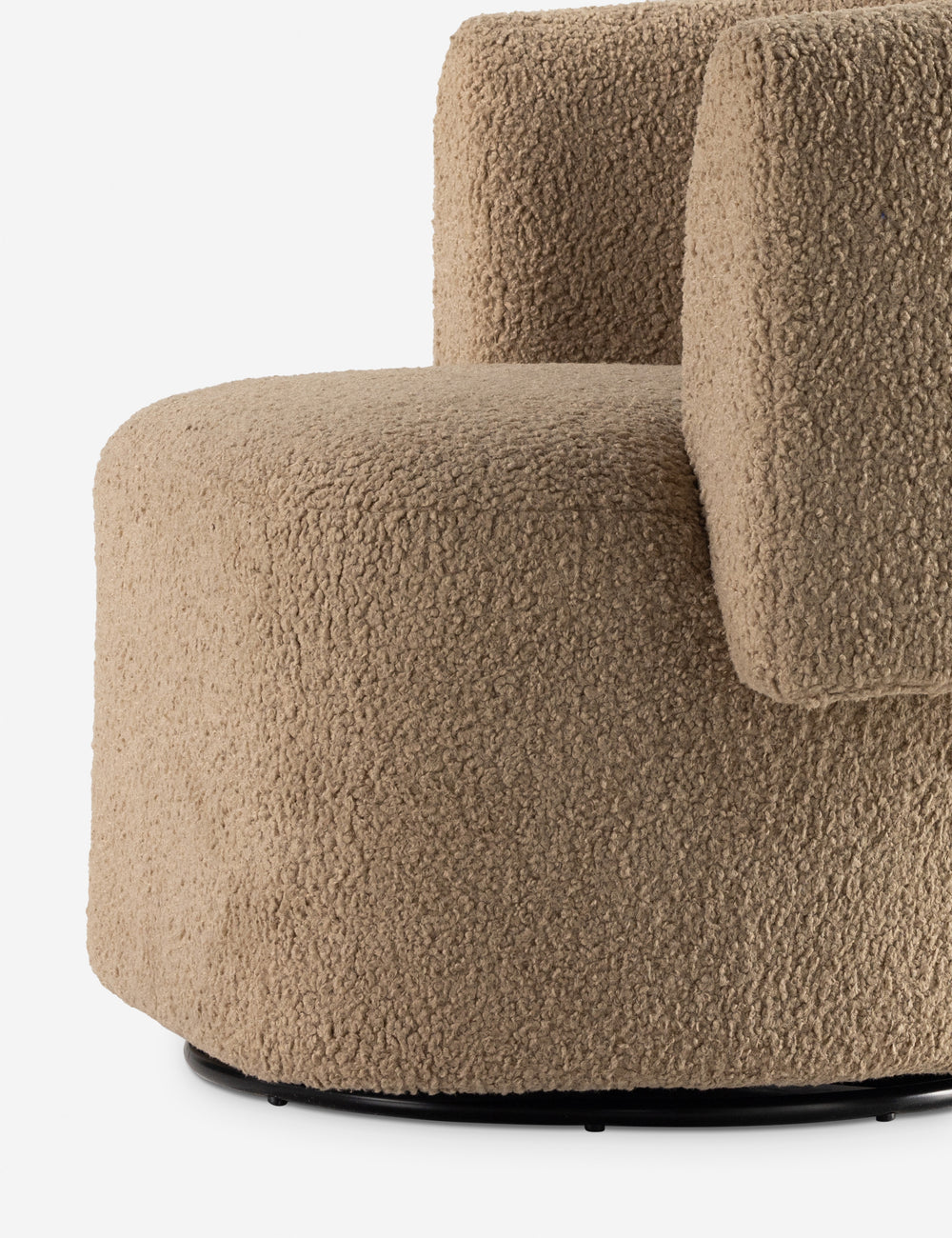 Kelis Performance Boucle Swivel Barrel Chair