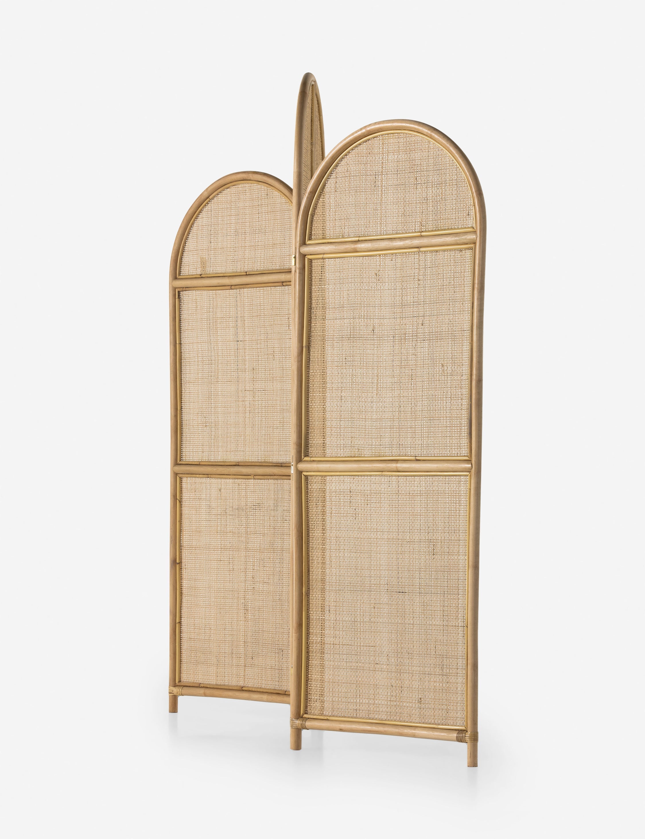 Tapia Rattan + Light Wood Room Divider Screen