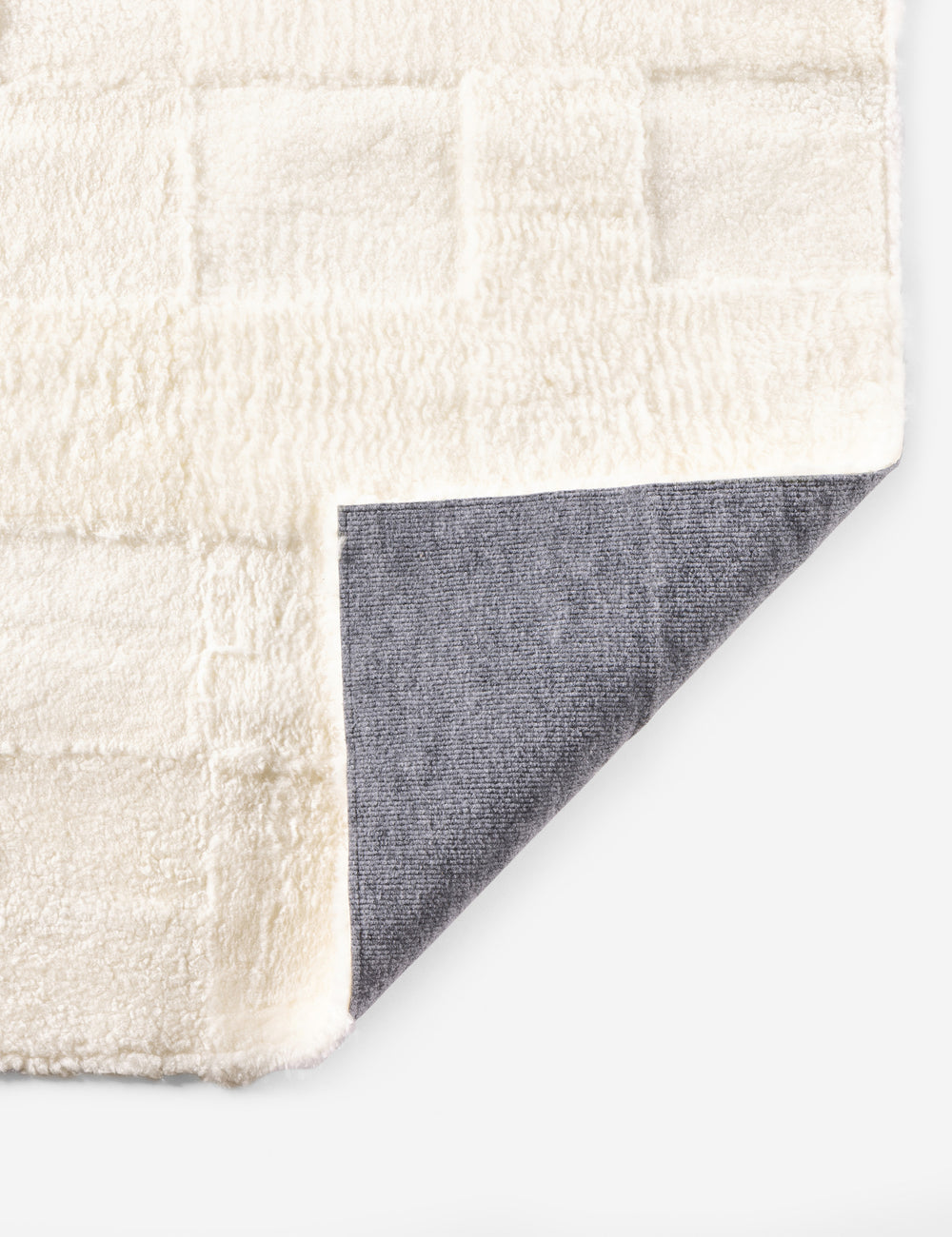 Odom Patchwork Cream Shearling Rug
