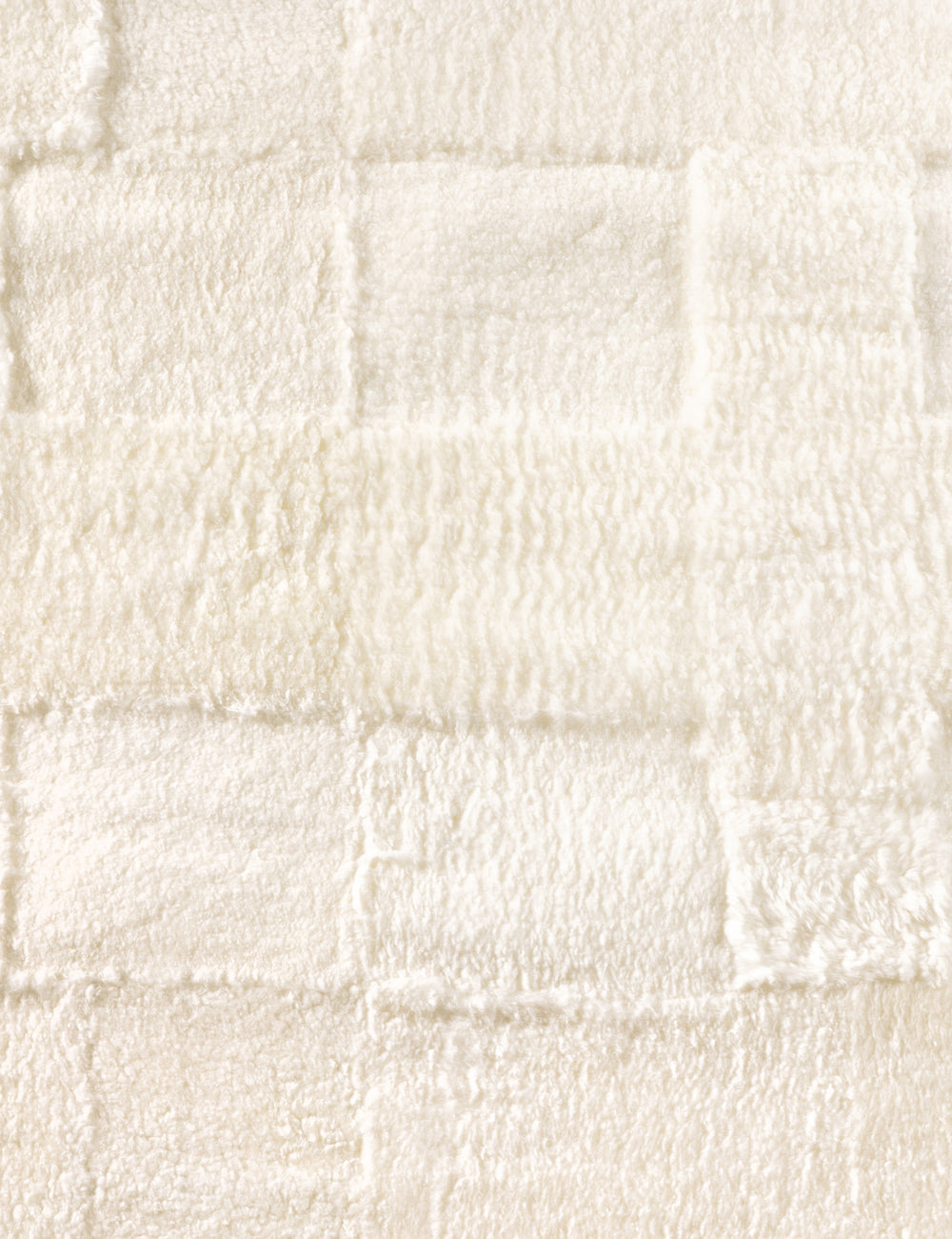 Odom Patchwork Cream Shearling Rug