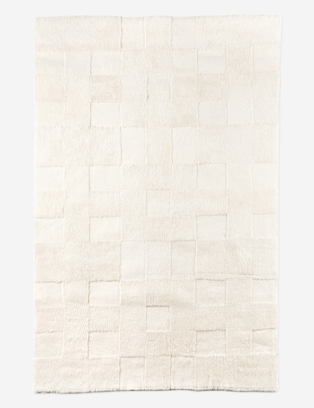 Odom Patchwork Cream Shearling Rug