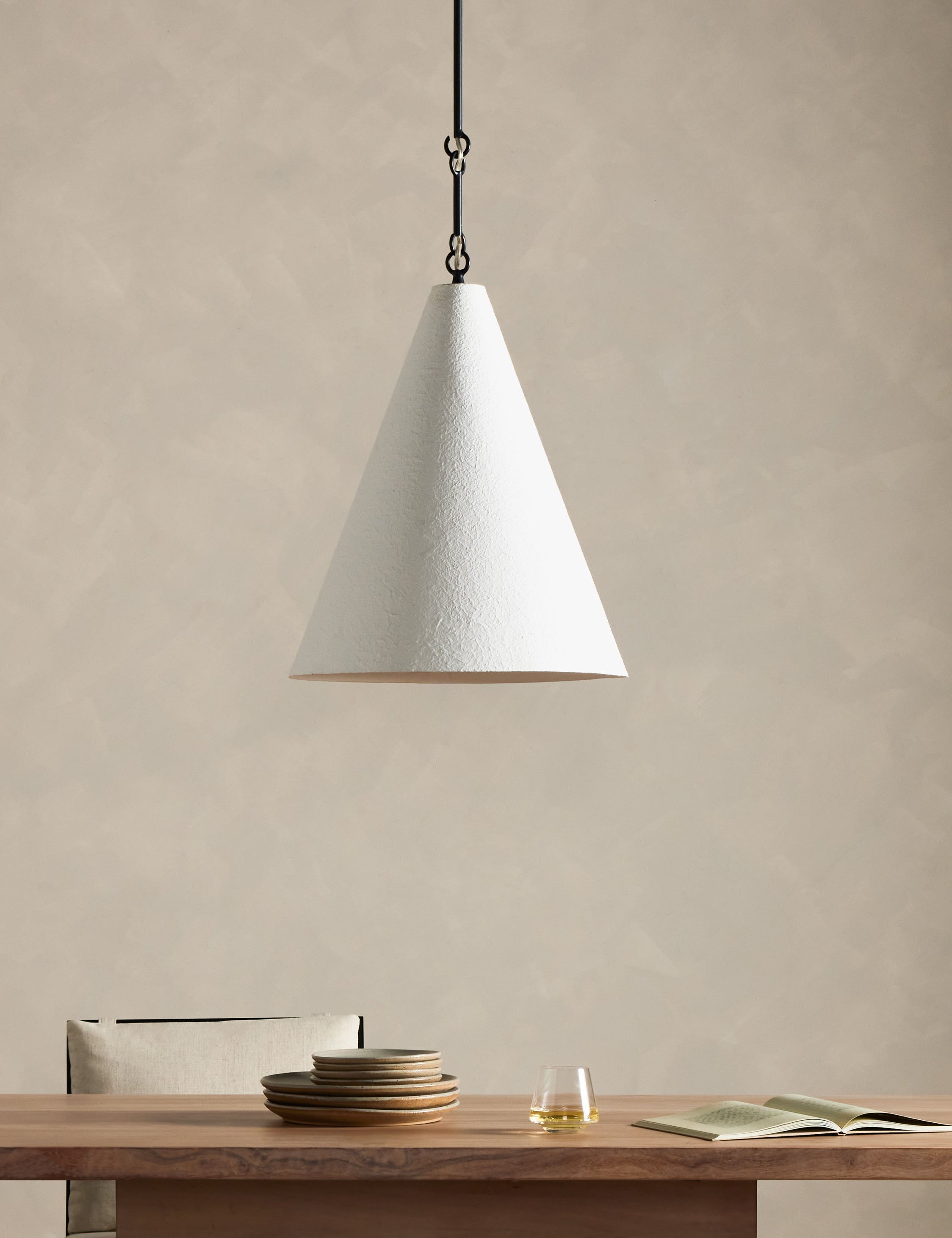 Ashwin Textured Plaster Pendant Light