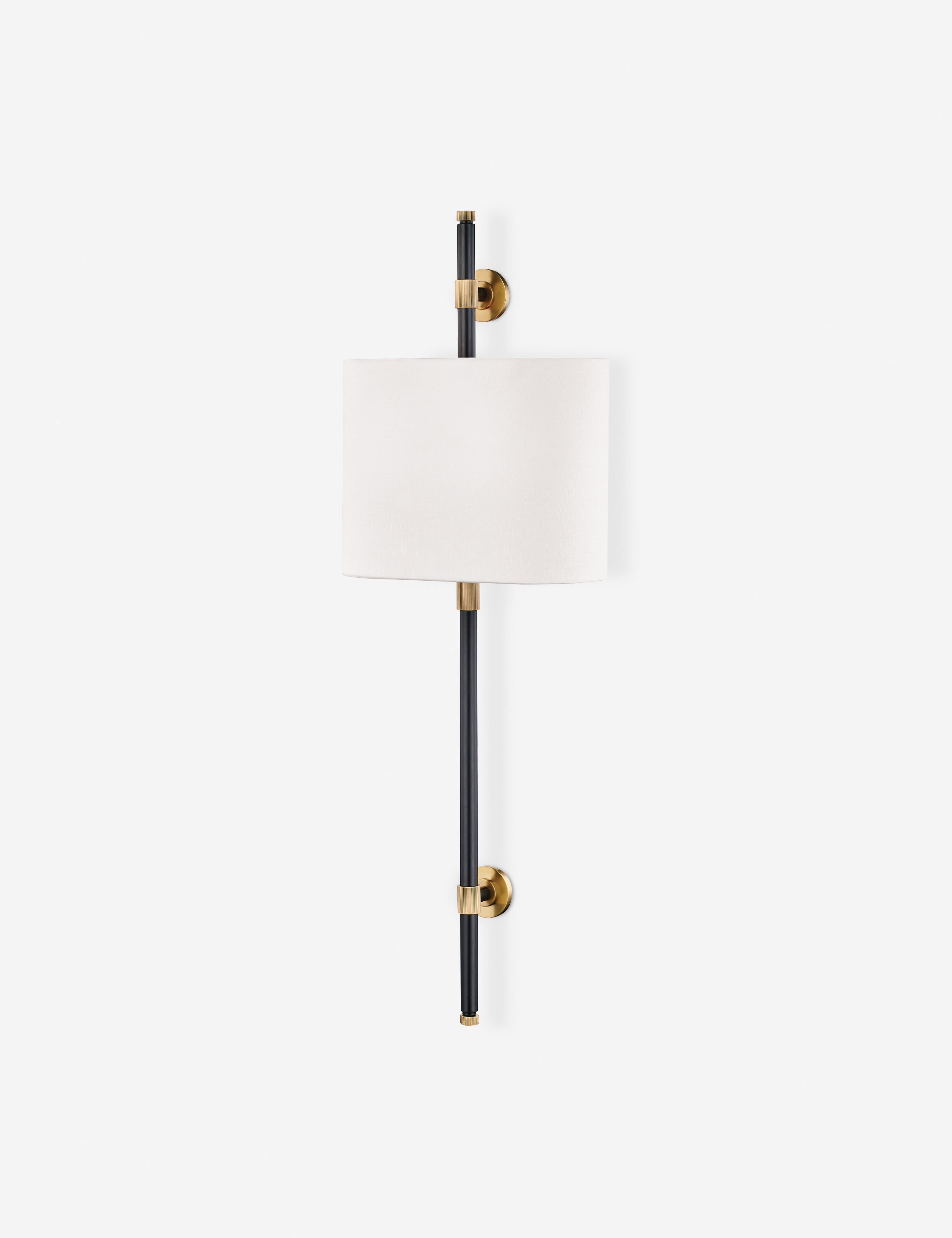 Hamilton Ridged Wall Sconce With White Shade