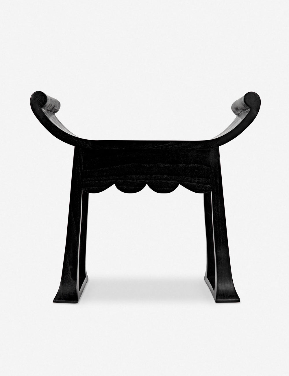 Mortimer Curved Black Wooden Side Table