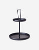 Pippa Modern Black 2-Tiered Tray