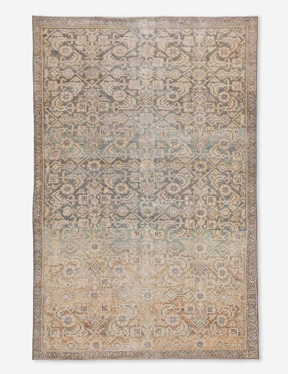 Phedora Distressed Trellis Vintage-Style Rug