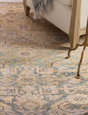 Phedora Distressed Trellis Vintage-Style Rug