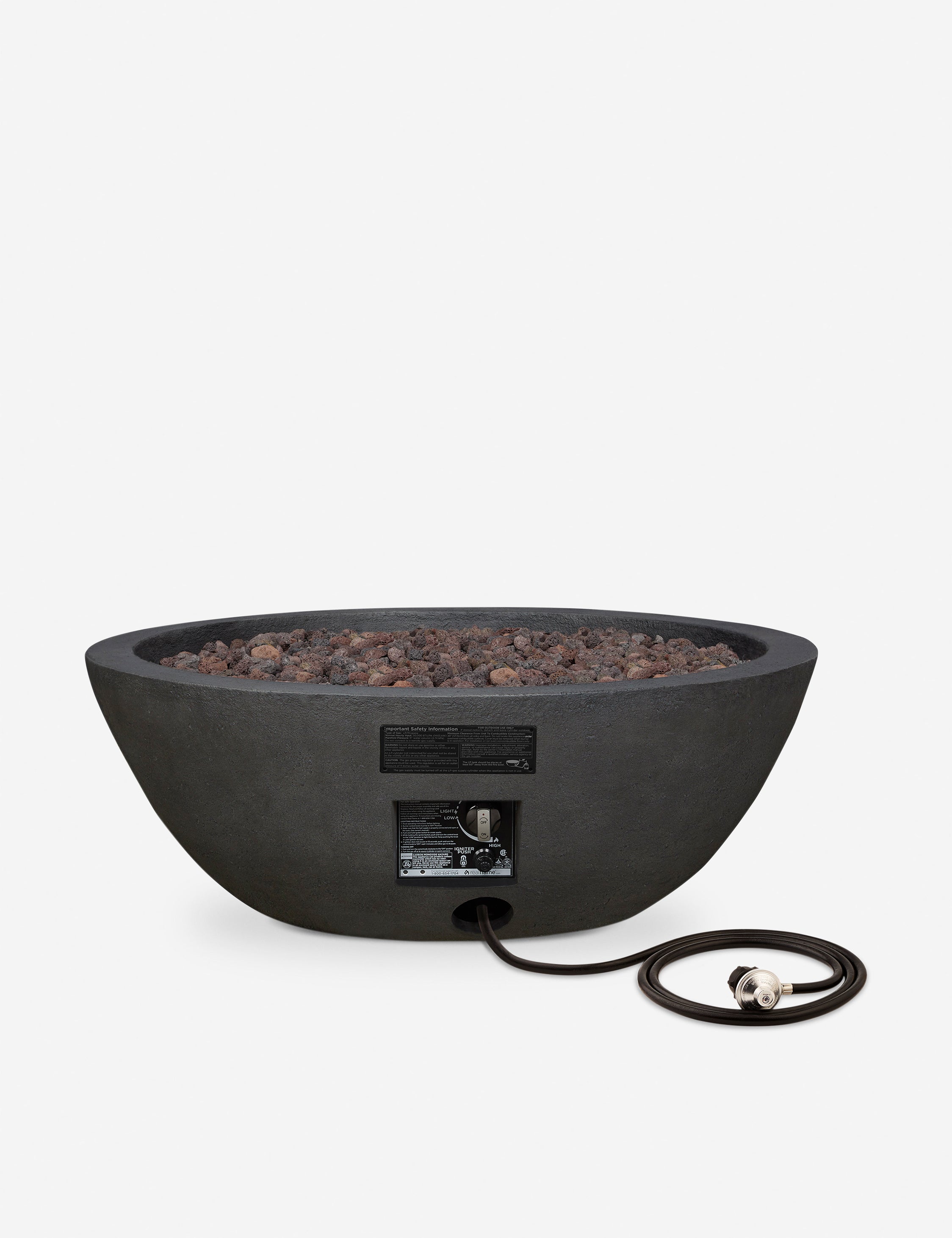 Fernanda Concrete Push-Button Fire Bowl