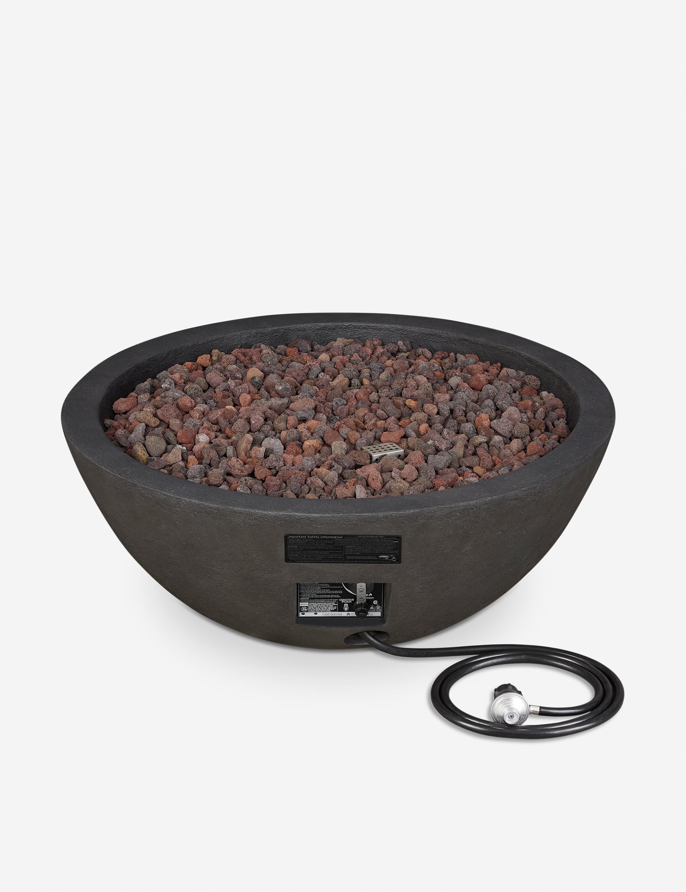 Fernanda Concrete Push-Button Fire Bowl