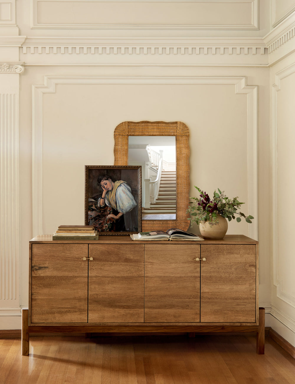 Yarely Woven Rattan Wall Mirror