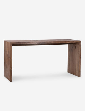 Benton Reclaimed Teak Wood Waterfall Desk