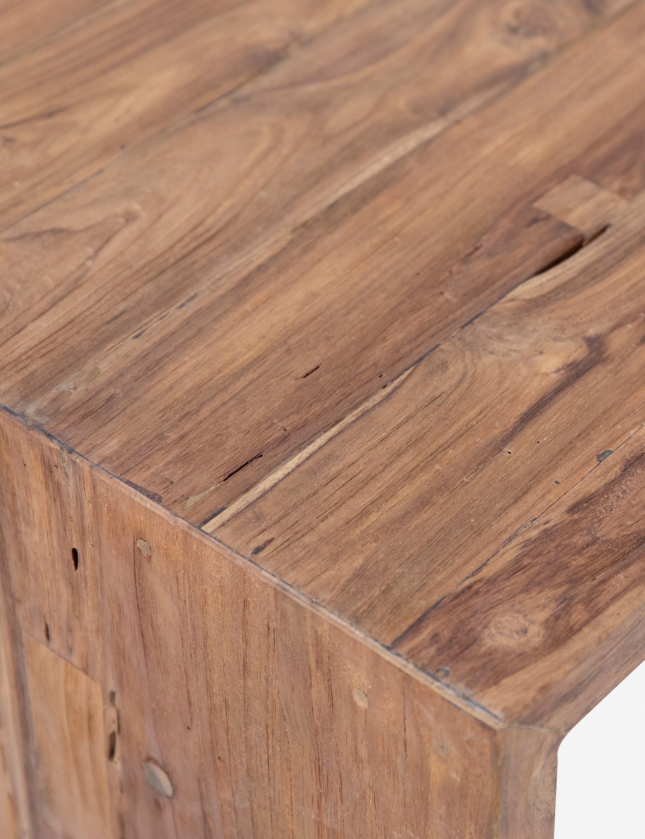 Benton Reclaimed Teak Wood Waterfall Desk