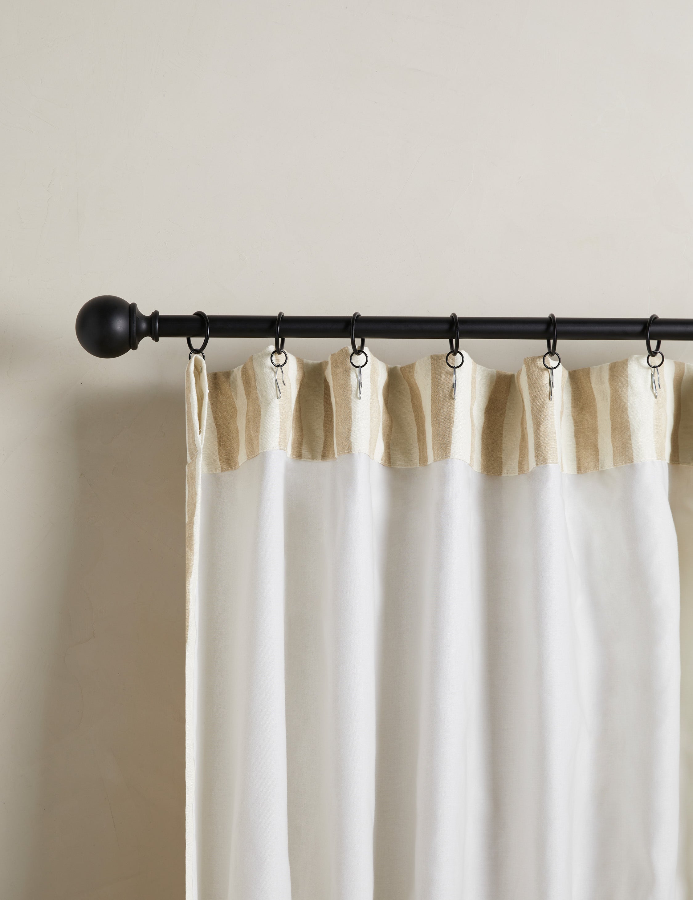 Painterly Stripe Linen Curtain Panel by Sarah Sherman Samuel