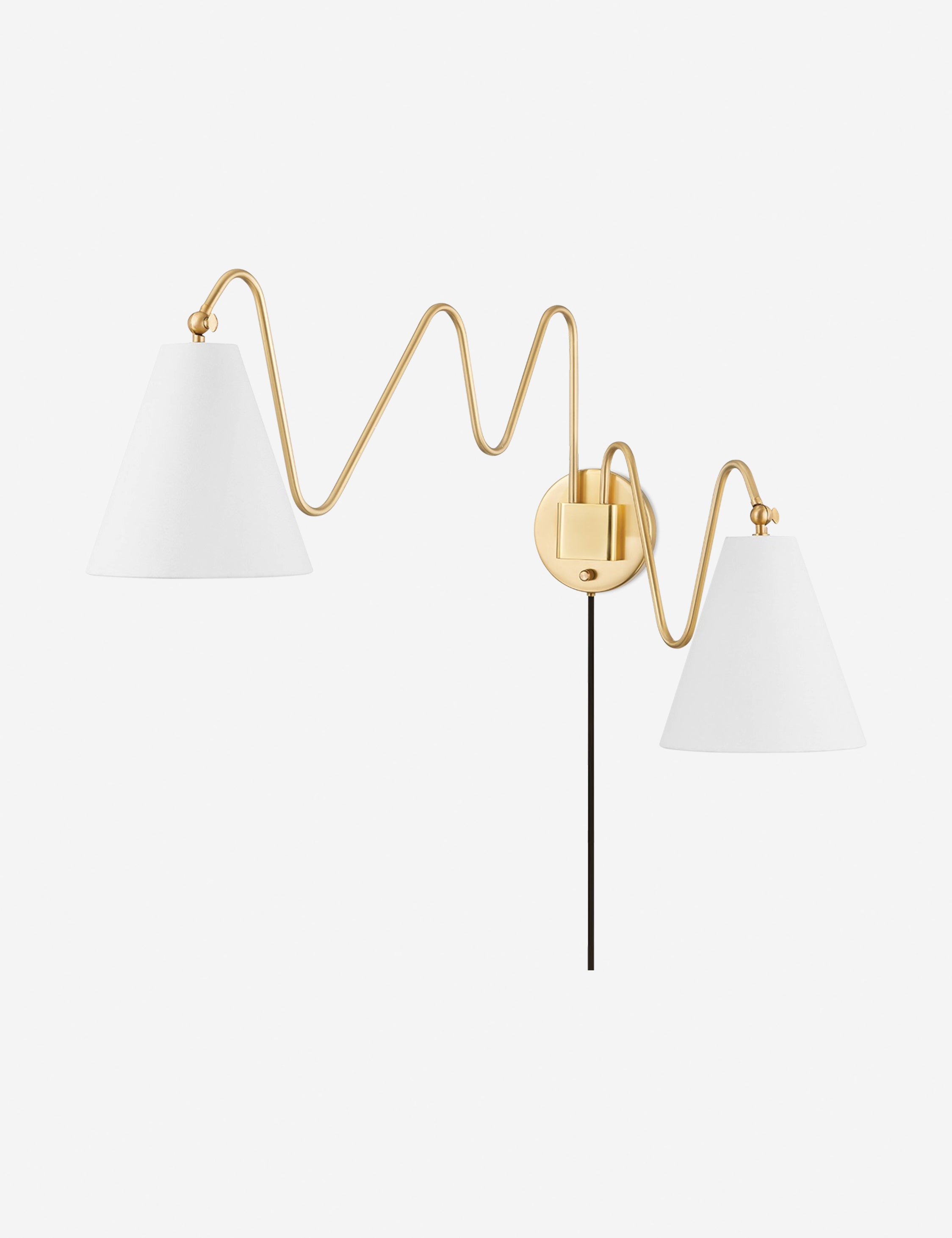 Dellon Curved Plug-In Wall Sconce
