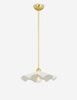 Heidi Ceramic Ruffle + Brass Pendant Light
