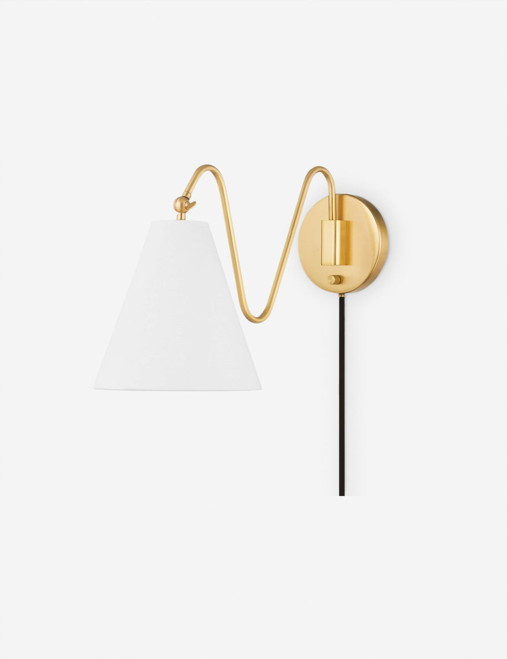 Dellon Curved Plug-In Wall Sconce